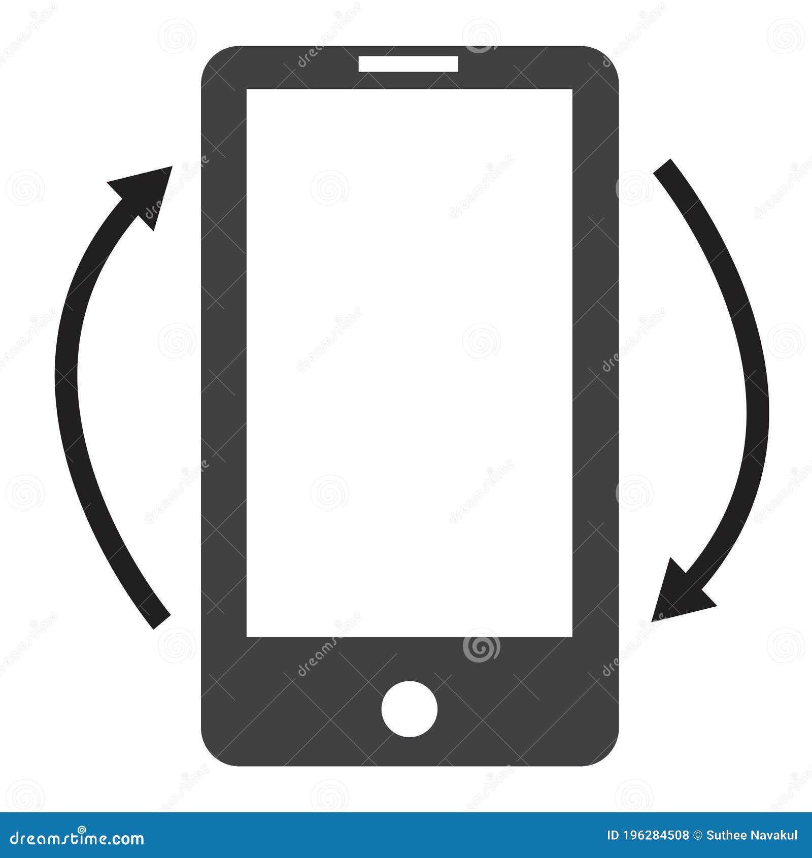 Phone Rotate Symbols Set. Smartphone Rotation Icon Cartoon Vector ...