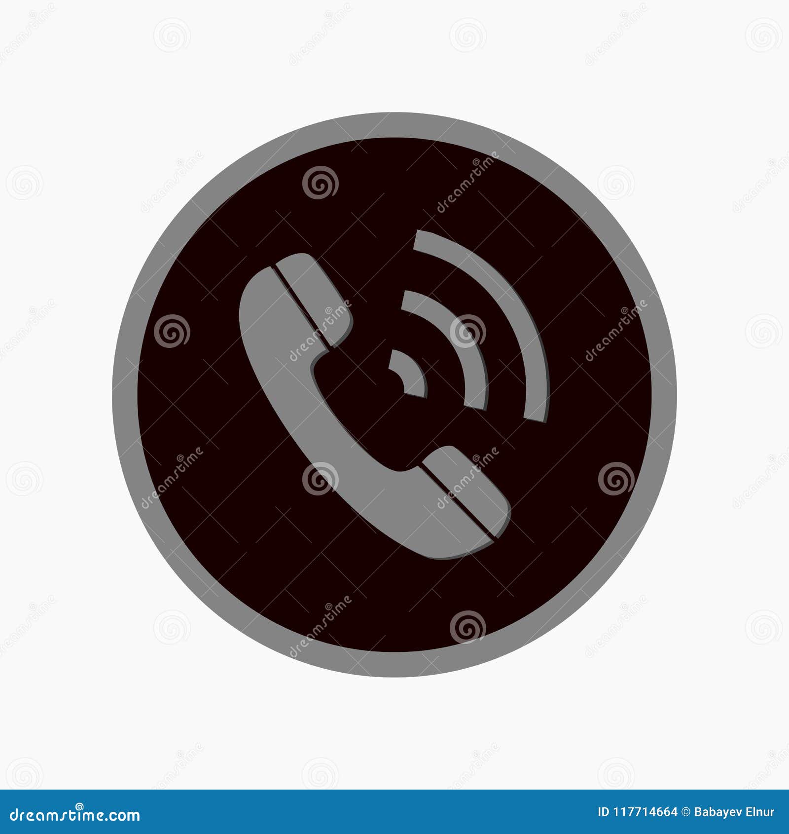 Phone Icon Black Circle