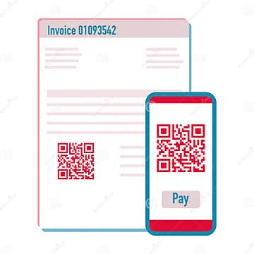 Phone Scan Qr Code for Payment Invoice. Vector Stock Vector ...