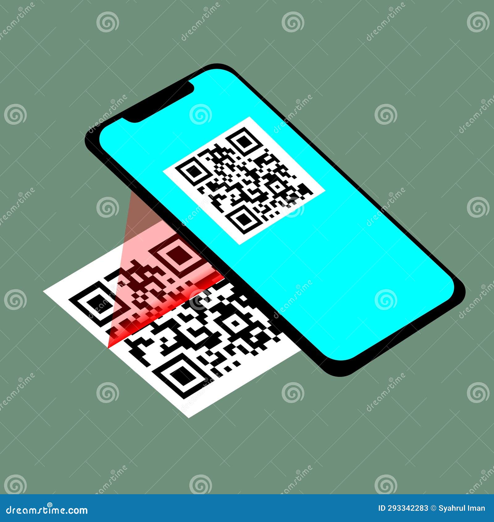 Phone Scan QR Isometric Illustration Stock Illustration - Illustration ...