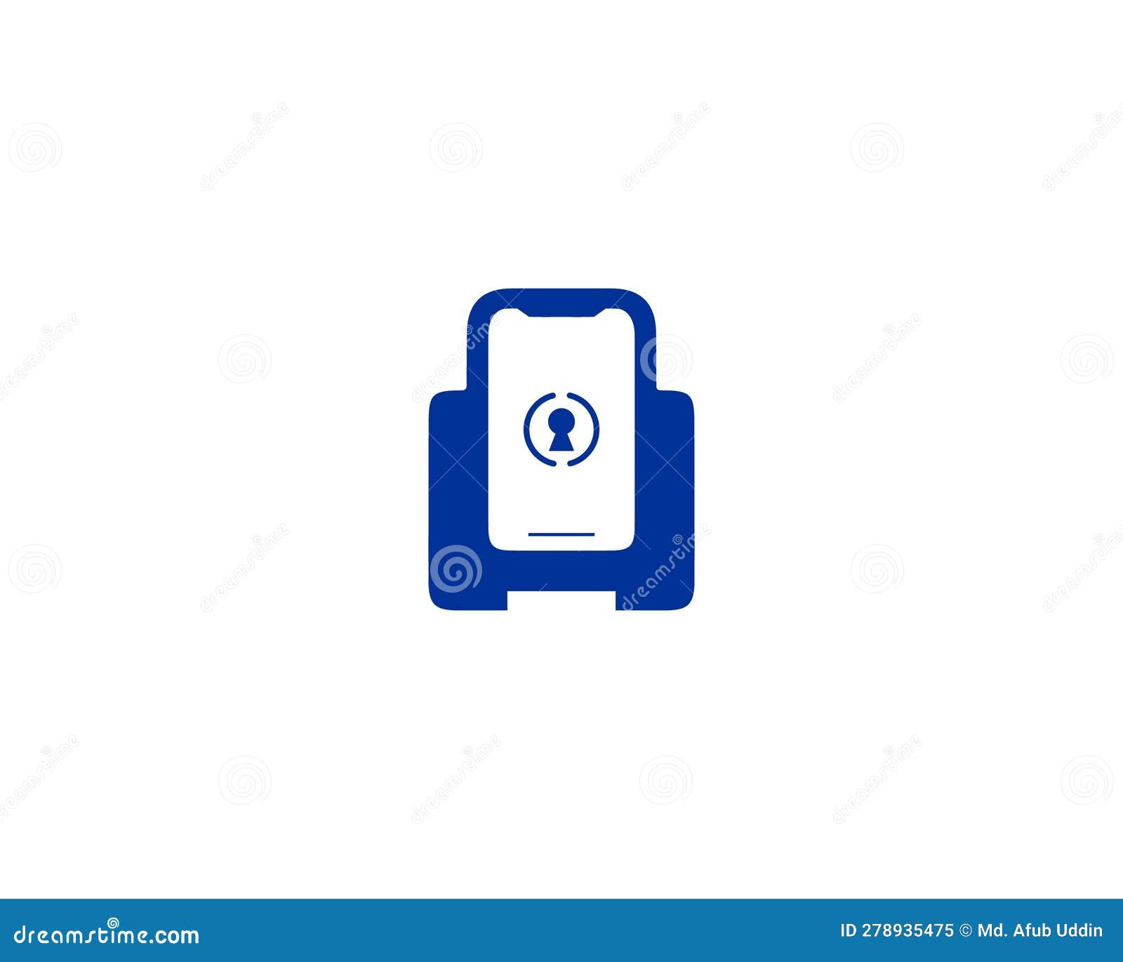 Phone Screen Lock Logo Design Icon. Stock Vector - Illustration of ...