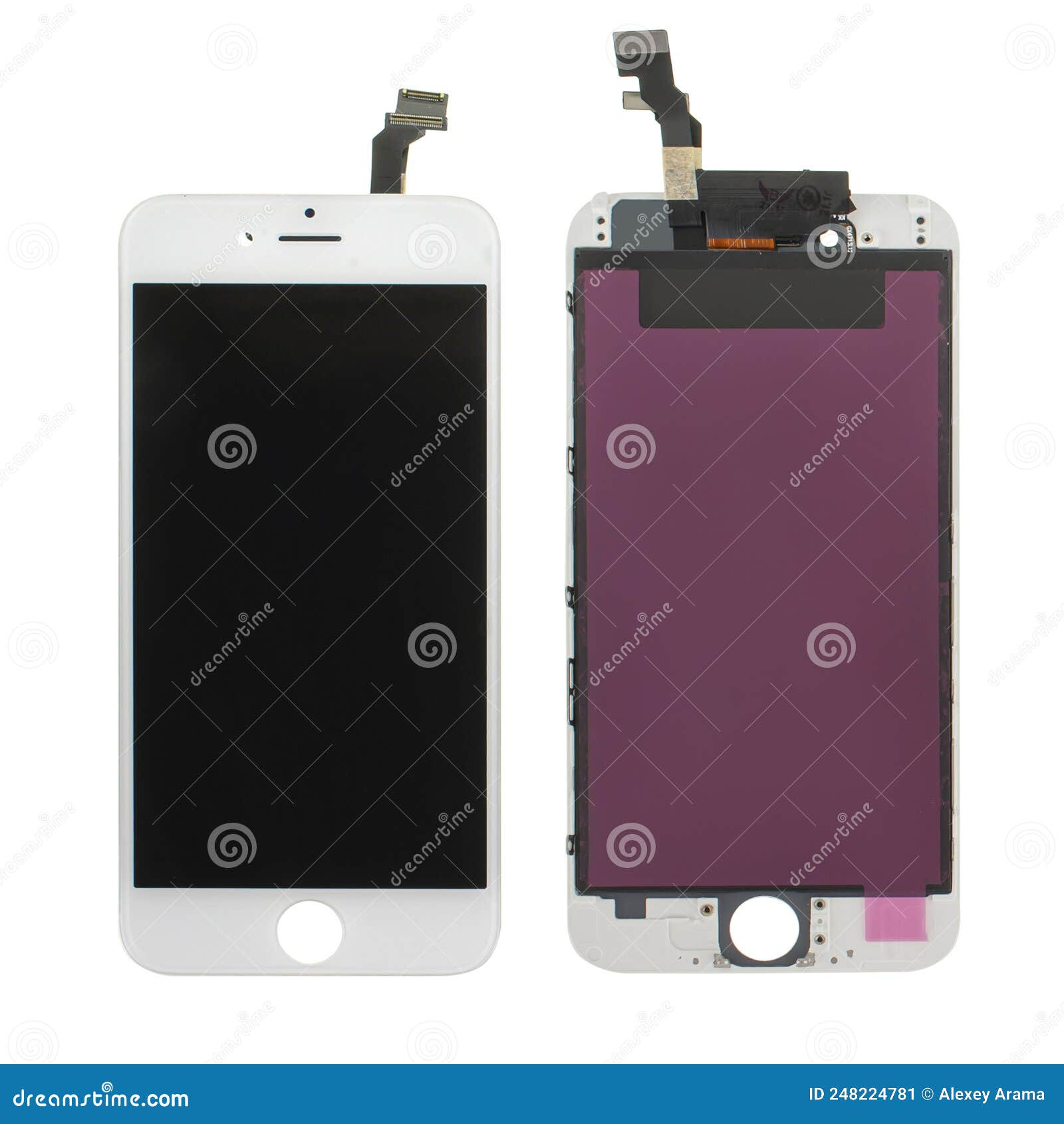 Phone Screen, Spare Part for Phone, on a White Background Stock Image ...