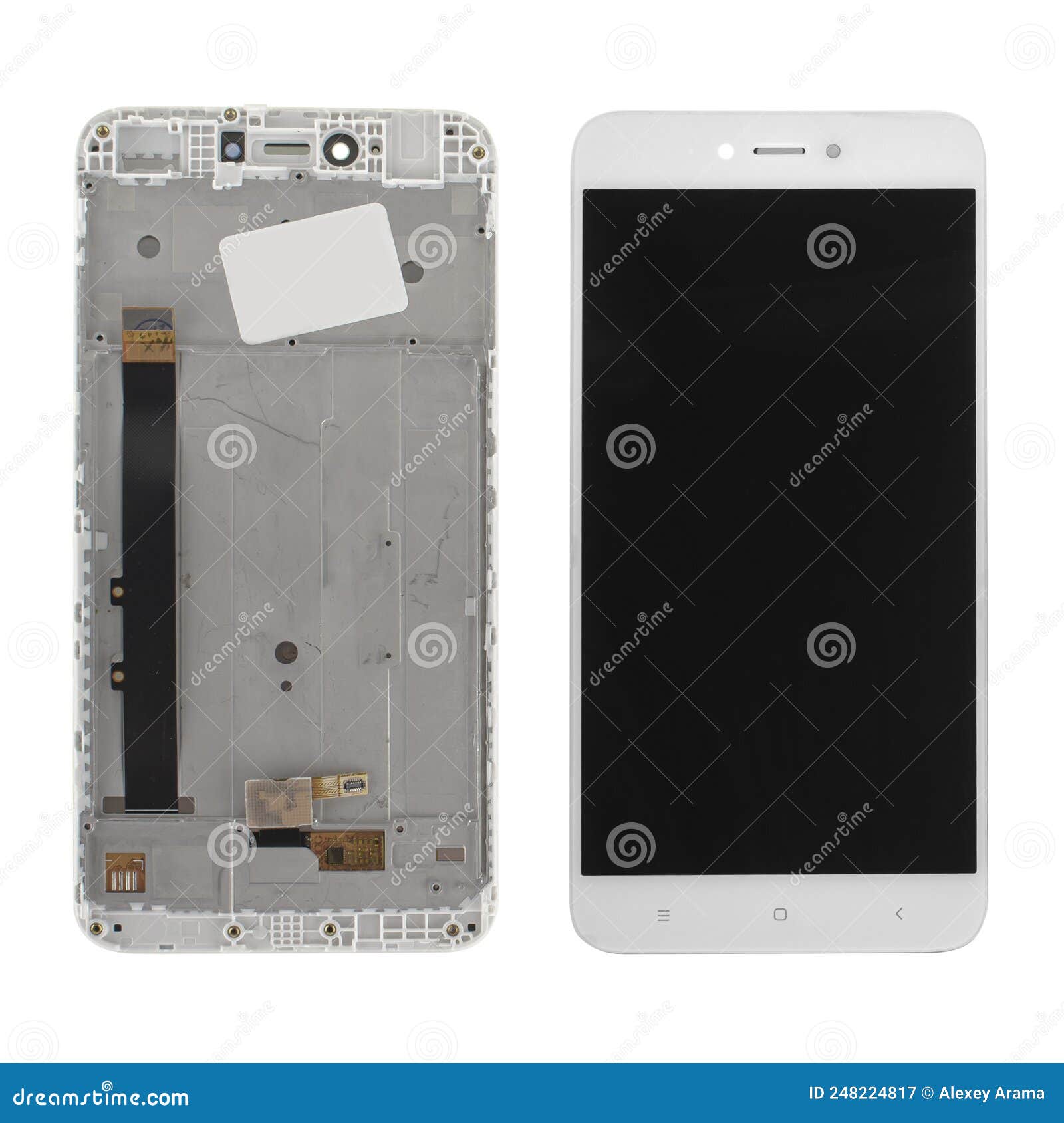 Phone Screen, Spare Part for Phone, on a White Background Stock Image ...