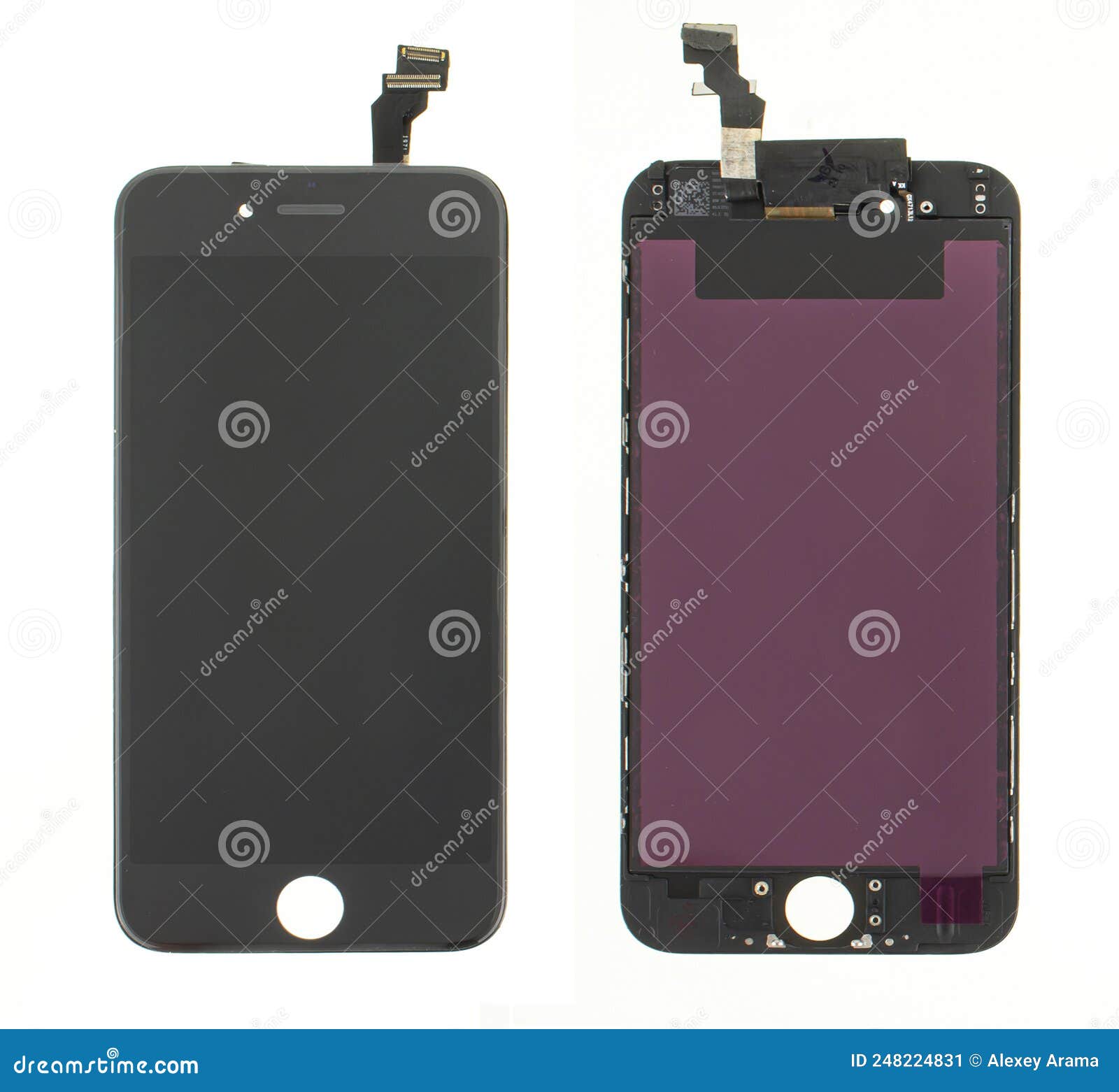 Phone Screen, Spare Part for Phone, on a White Background Stock Image ...