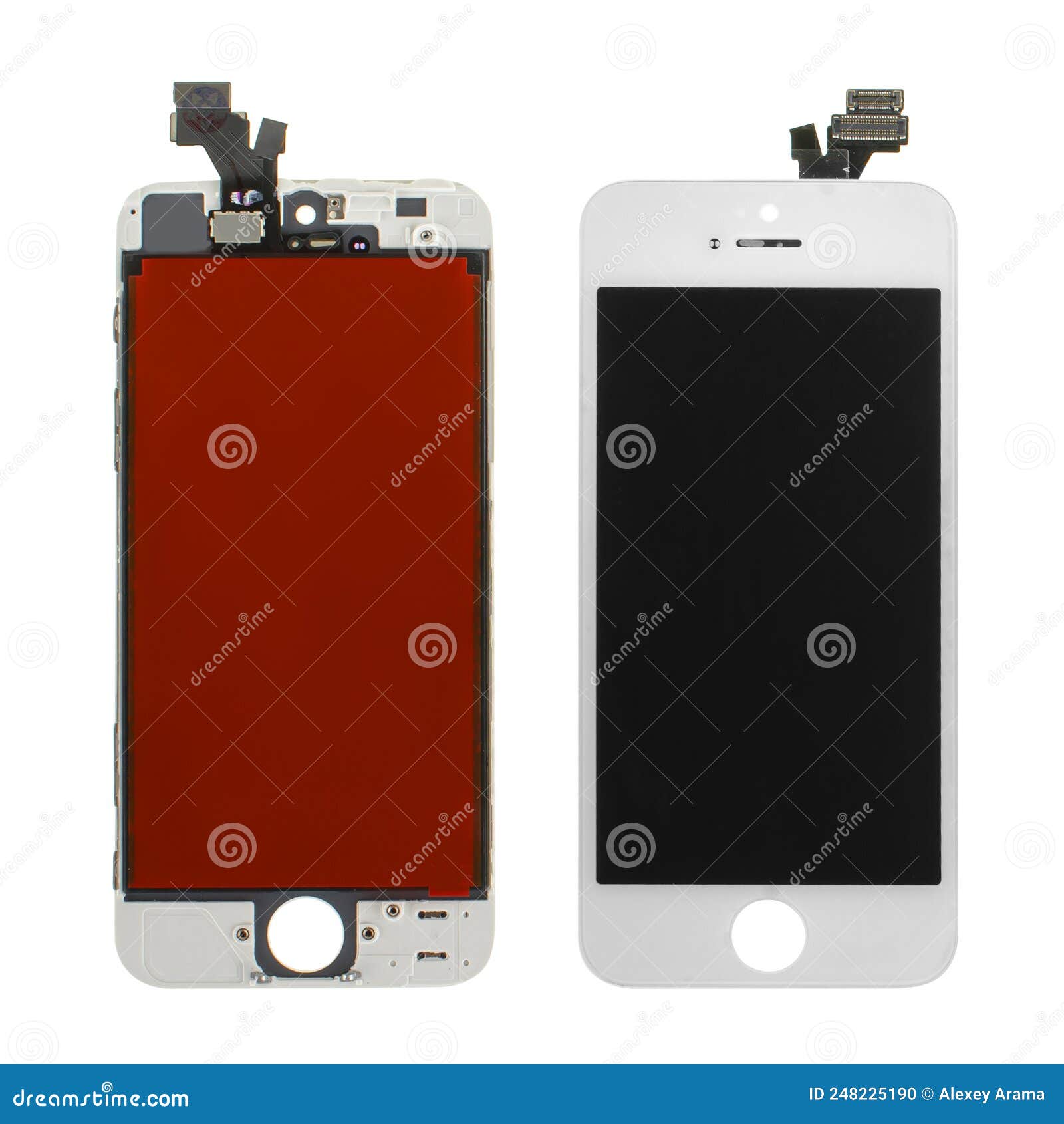 Phone Screen, Spare Part for Phone, on a White Background Stock Photo ...