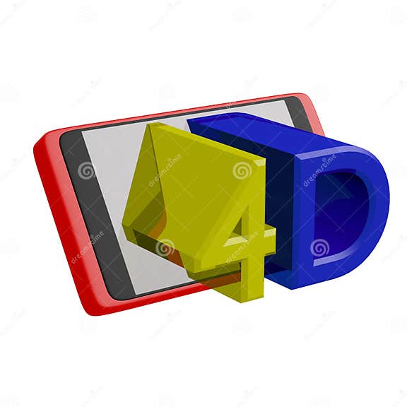 Phone search 4D stock illustration. Illustration of mobile - 57073167