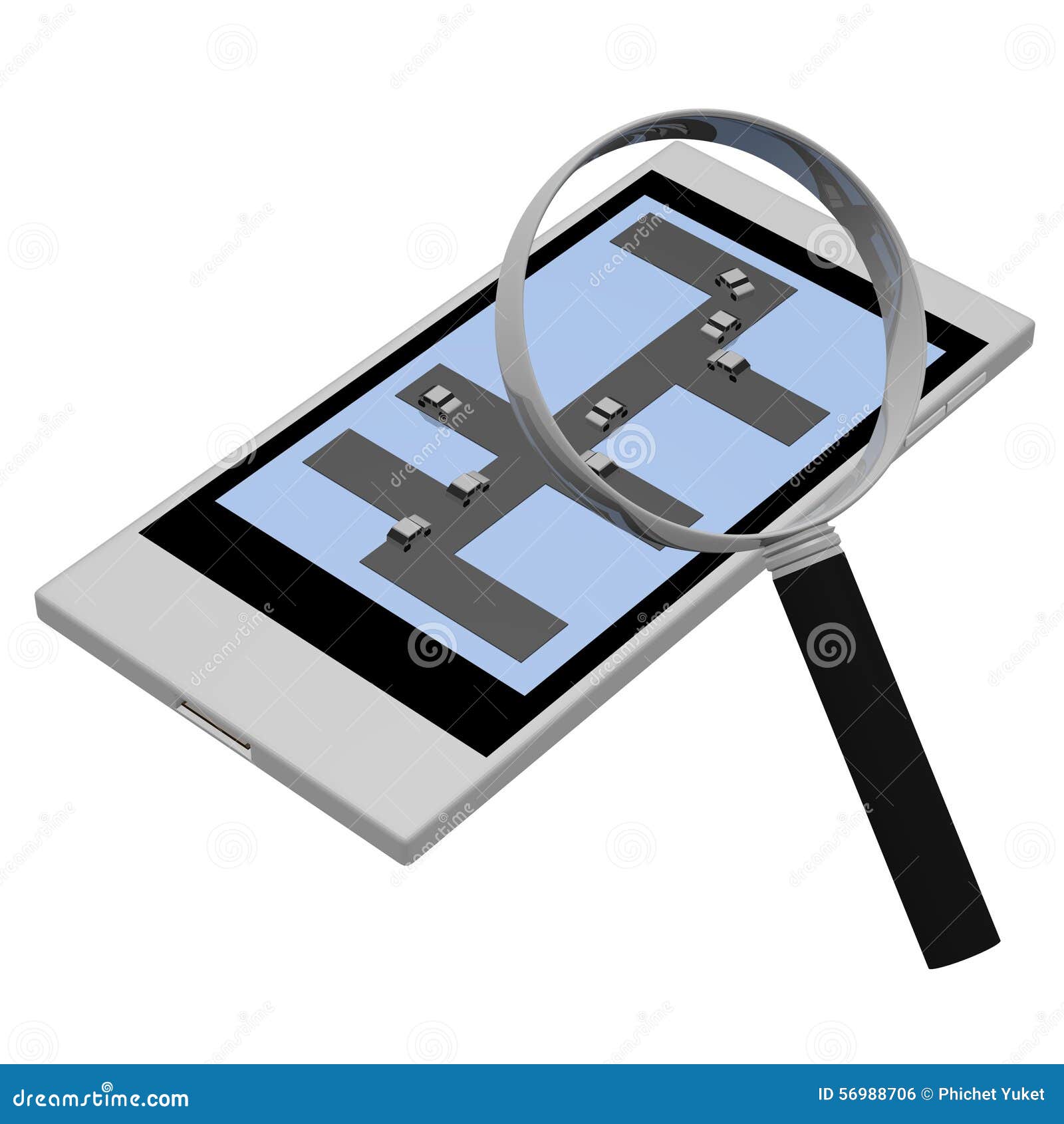 Phone search stock illustration. Illustration of call - 56988706