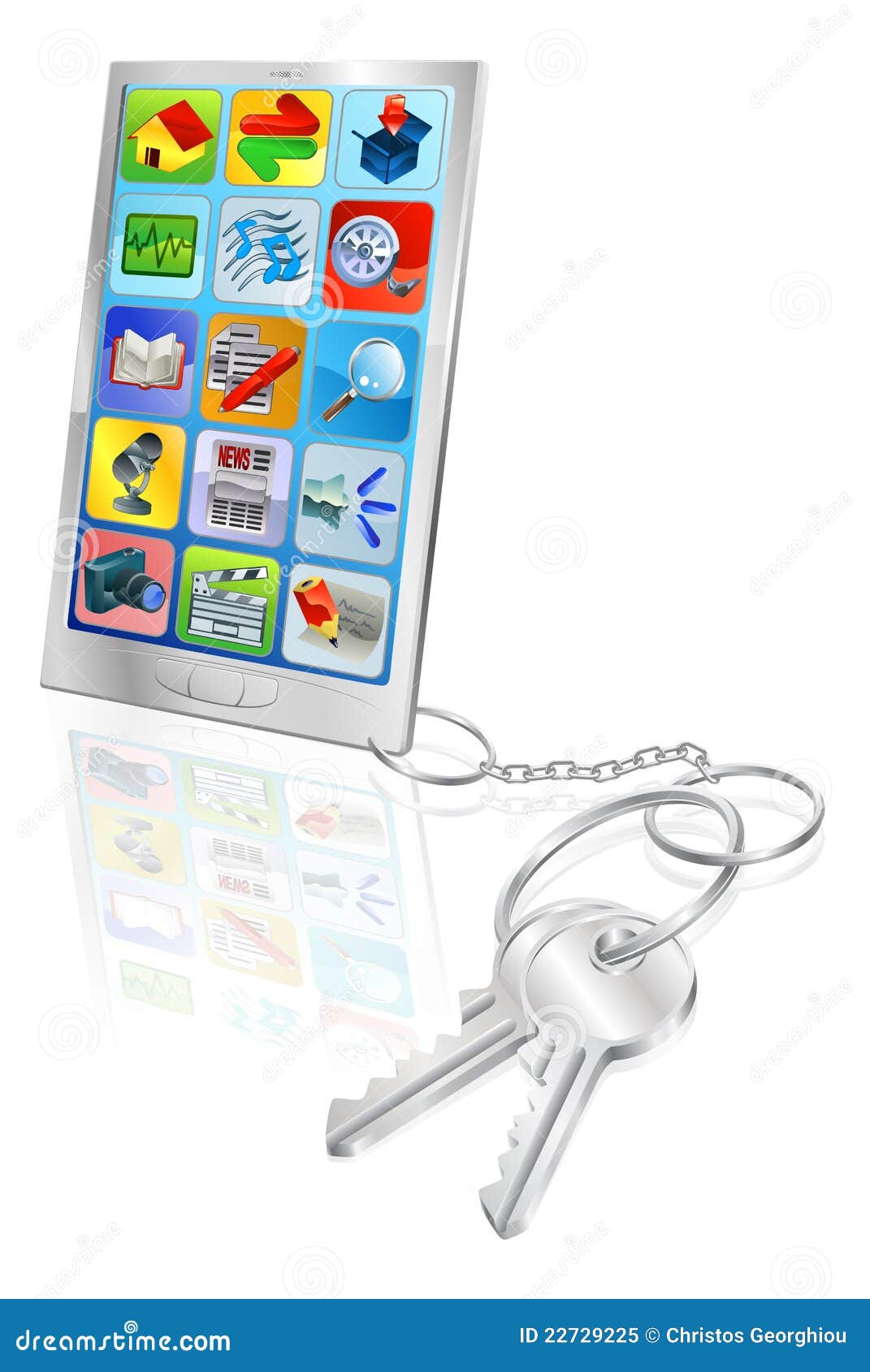 Phone Security Concept Illustration Stock Vector - Illustration of ...