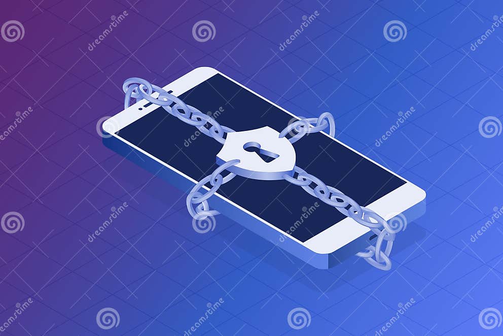 Phone Security Concept. Protect Your Privacy Vector Illustration ...
