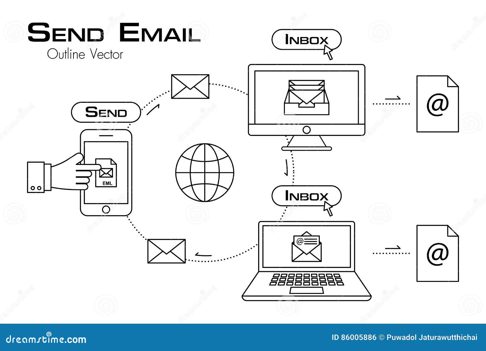 Send Email, New Message Isometric Icon. E-mail With Arrow Sign ...