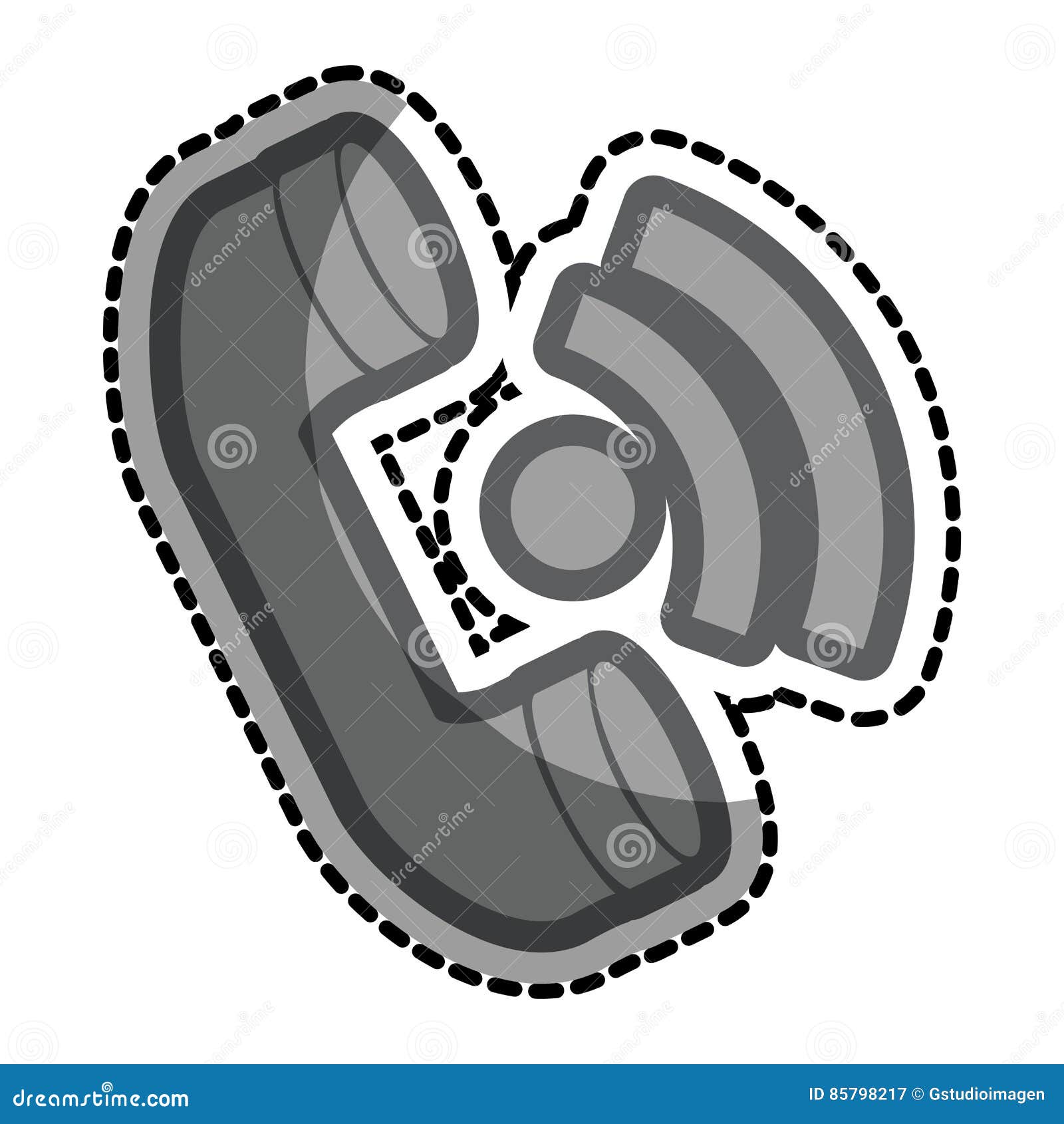 Phone service button icon stock vector. Illustration of support - 85798217