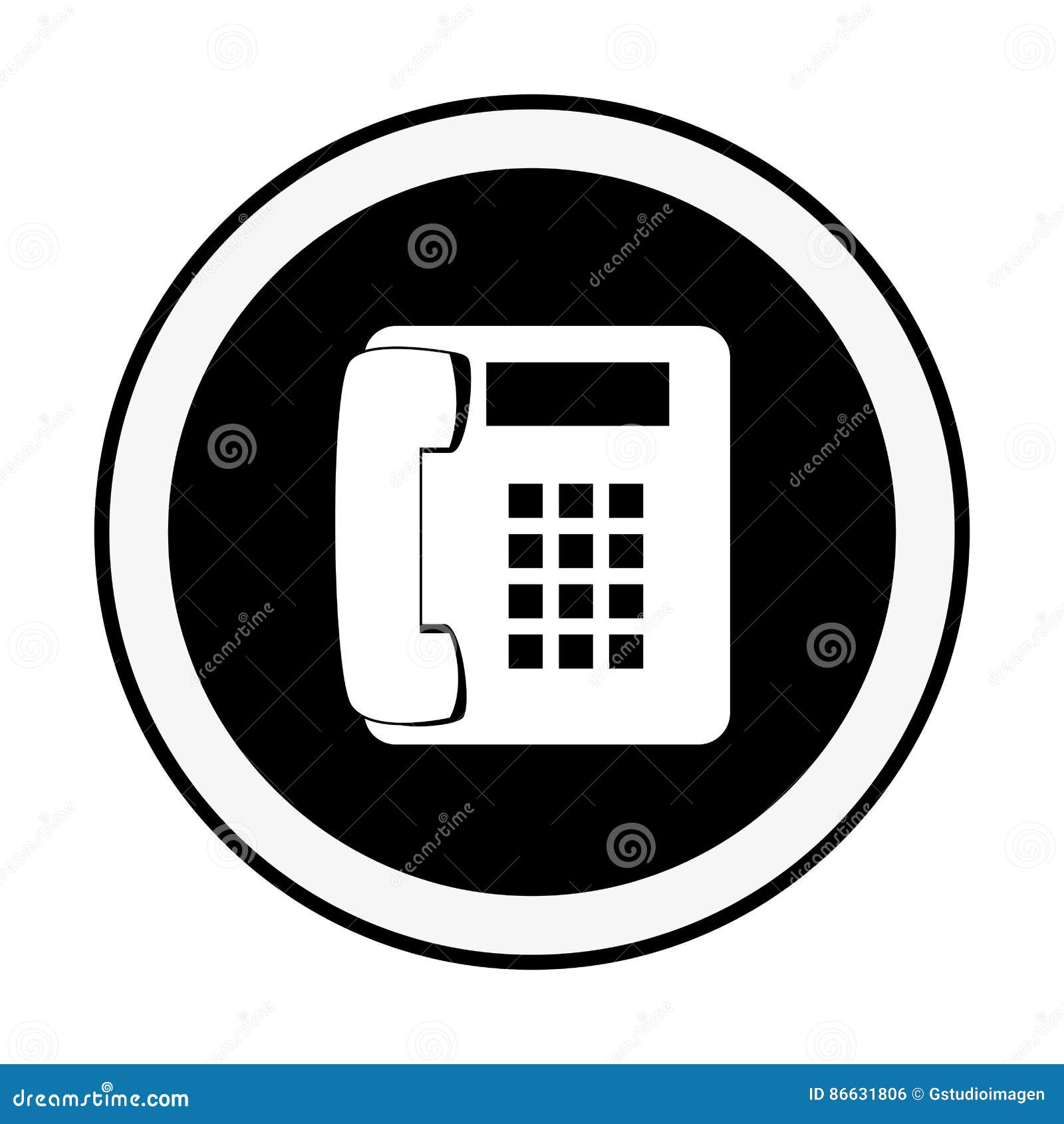 Phone service button icon stock vector. Illustration of design - 86631806