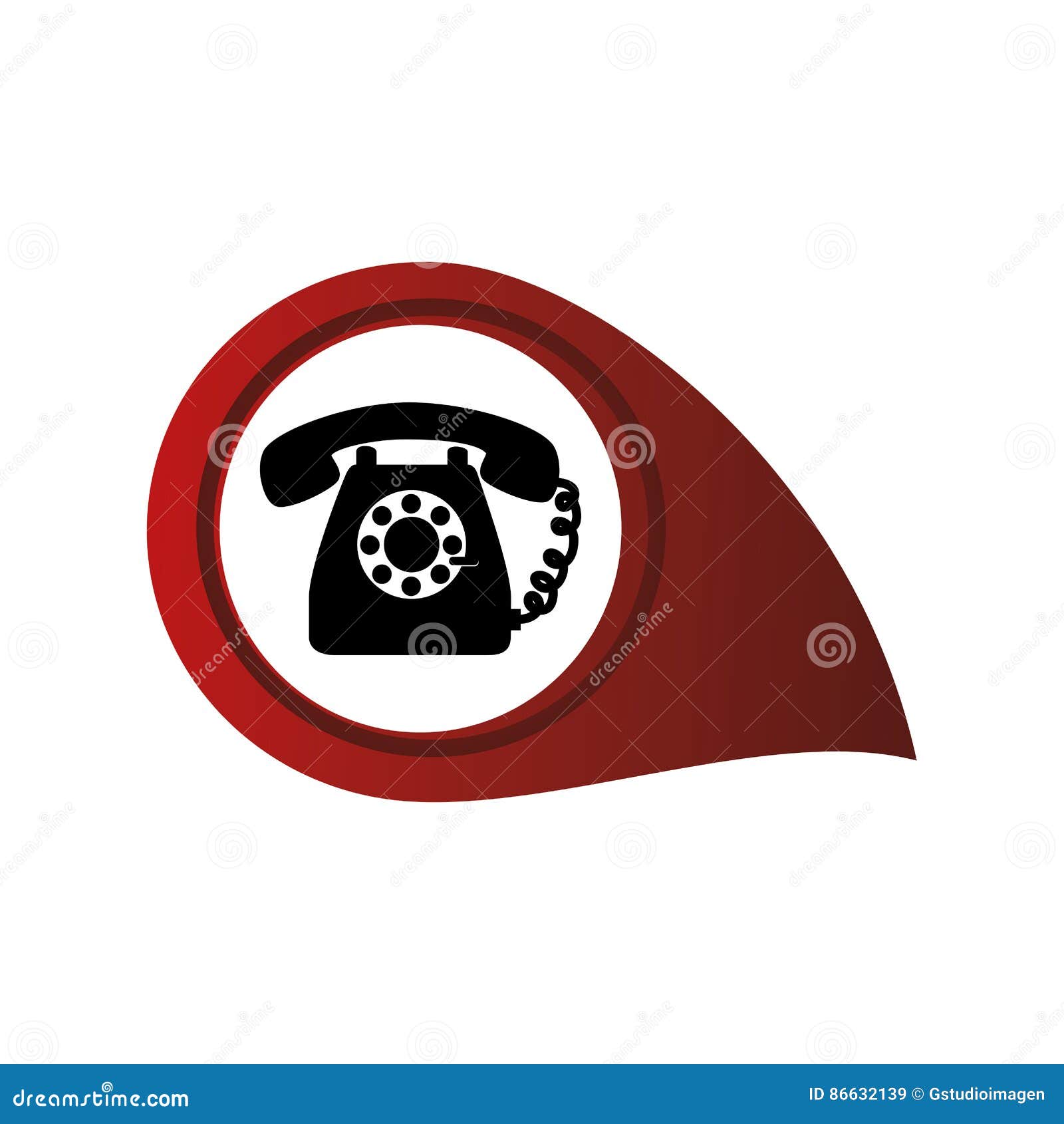 Phone service button icon stock vector. Illustration of technology ...