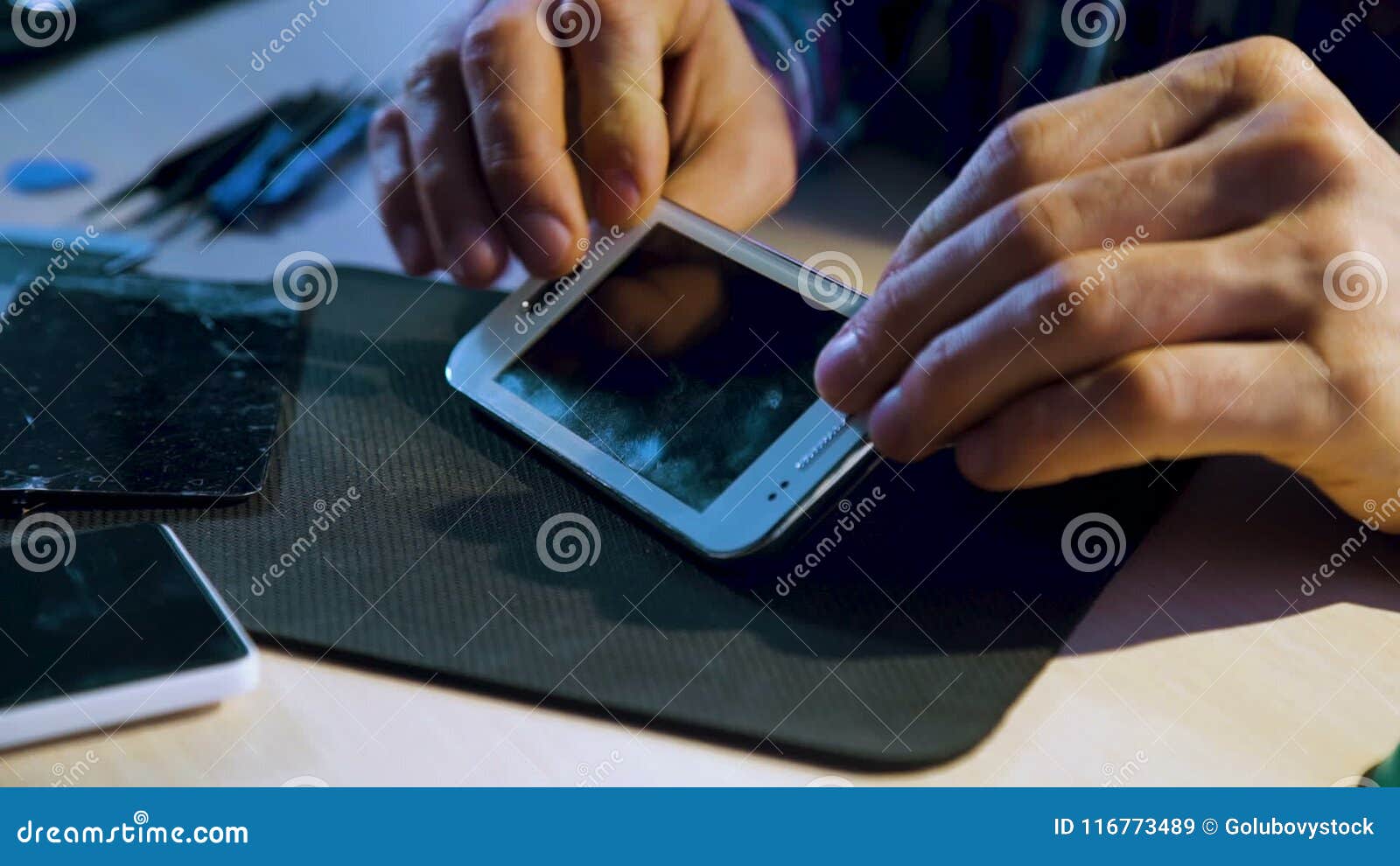 Phone Service Repair Maintenance Assembling Stock Video - Video of ...