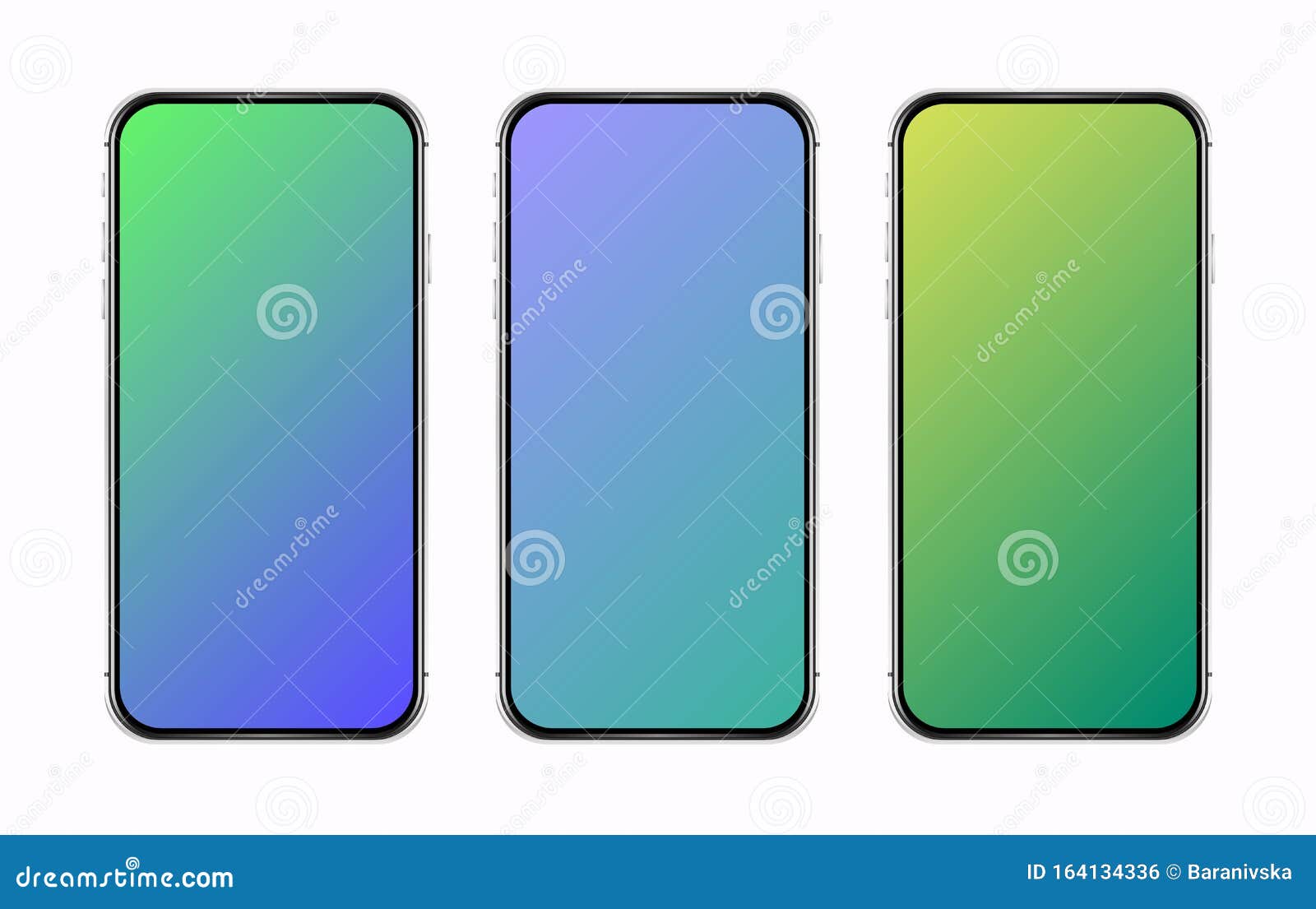 Phone-set-green stock illustration. Illustration of display - 164134336