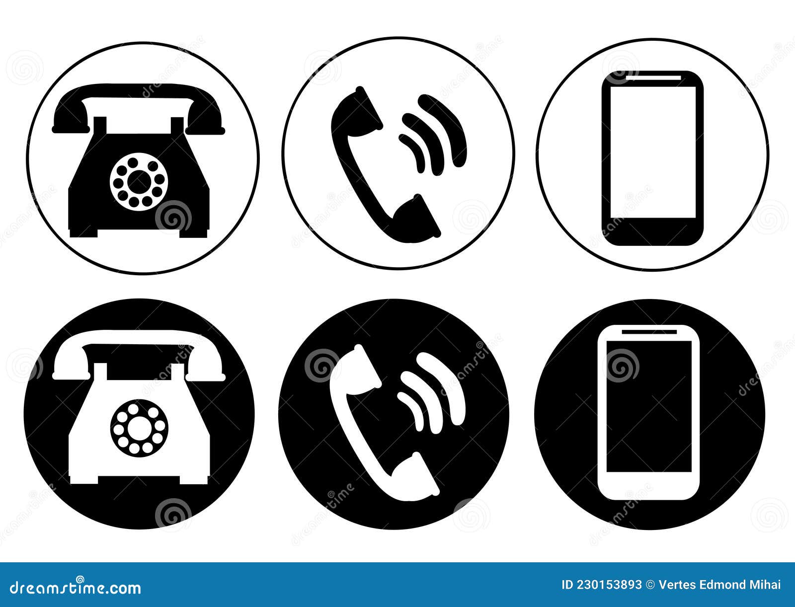 Phone Set Icon Vector Illustration Stock Vector - Illustration of phone ...