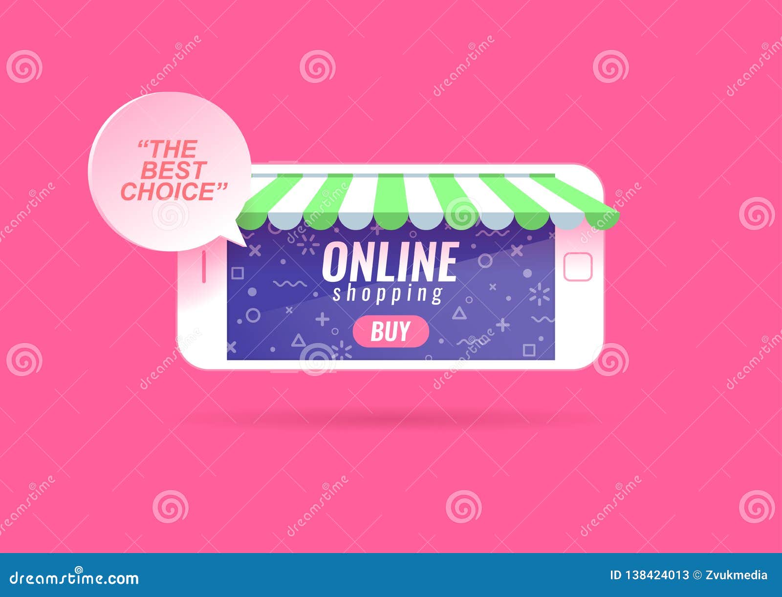 Phone Shop stock vector. Illustration of online, internet - 138424013