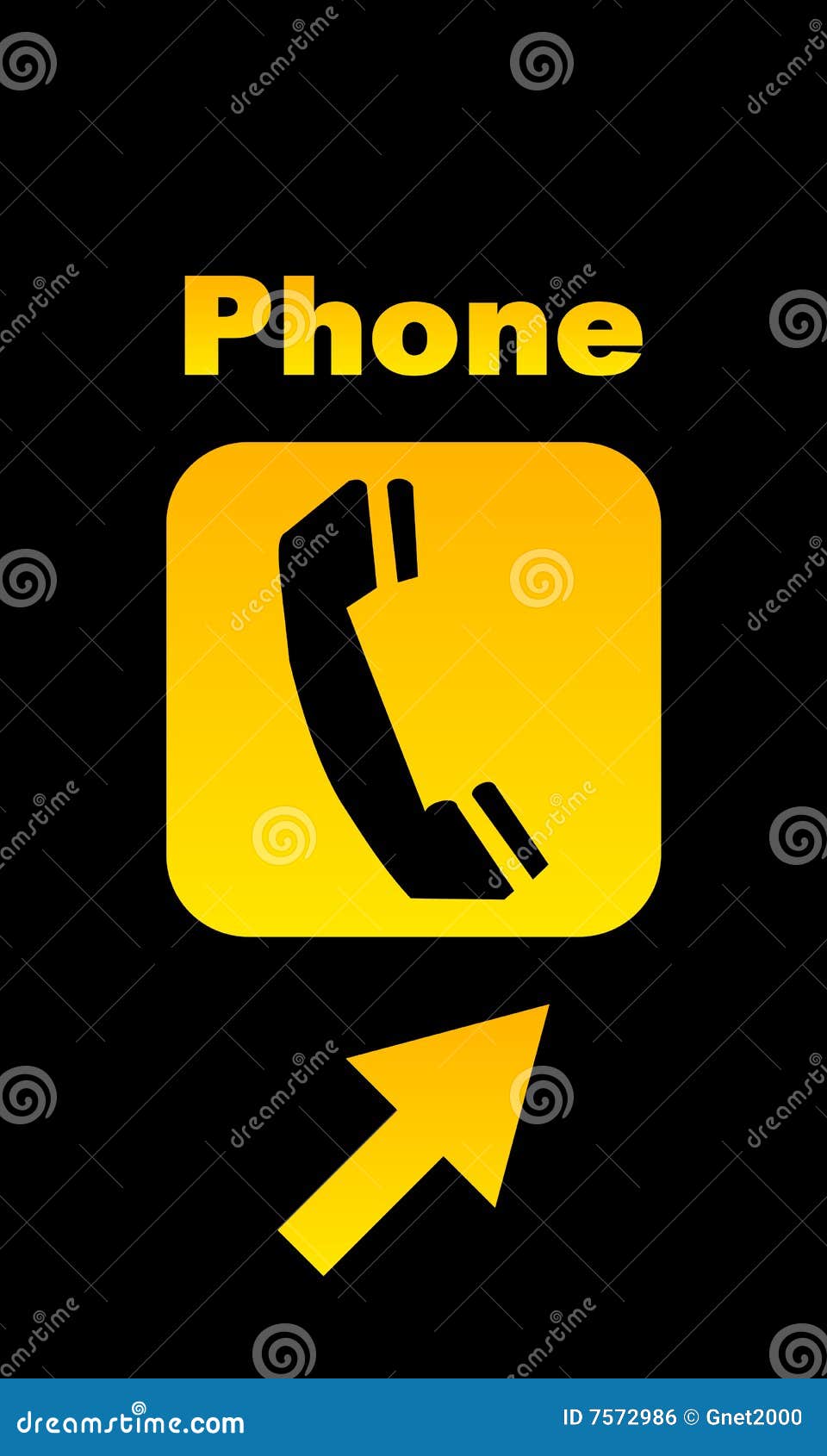 Phone sign stock illustration. Illustration of communications - 7572986