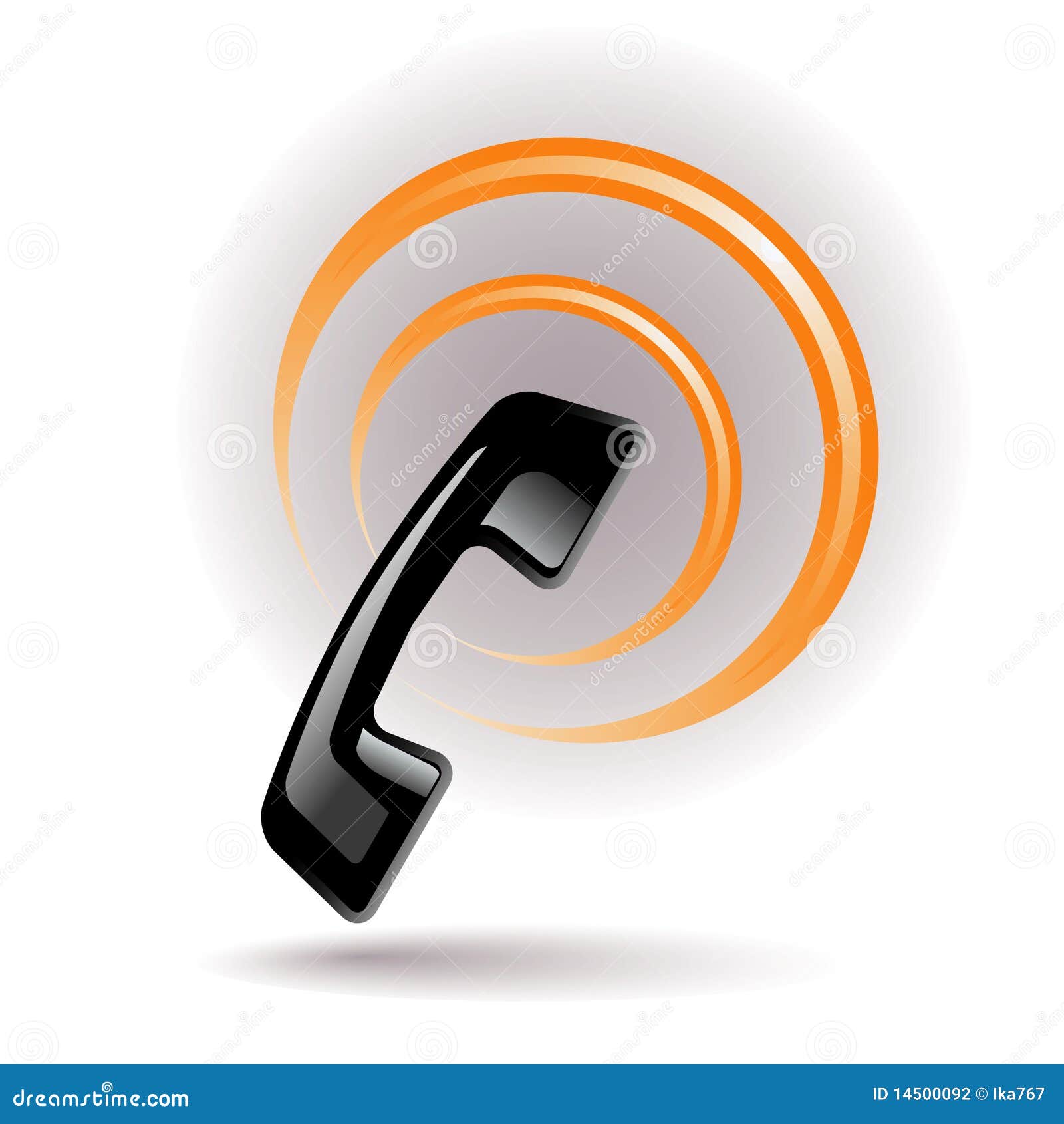 Phone signal stock vector. Illustration of phone, retro - 14500092