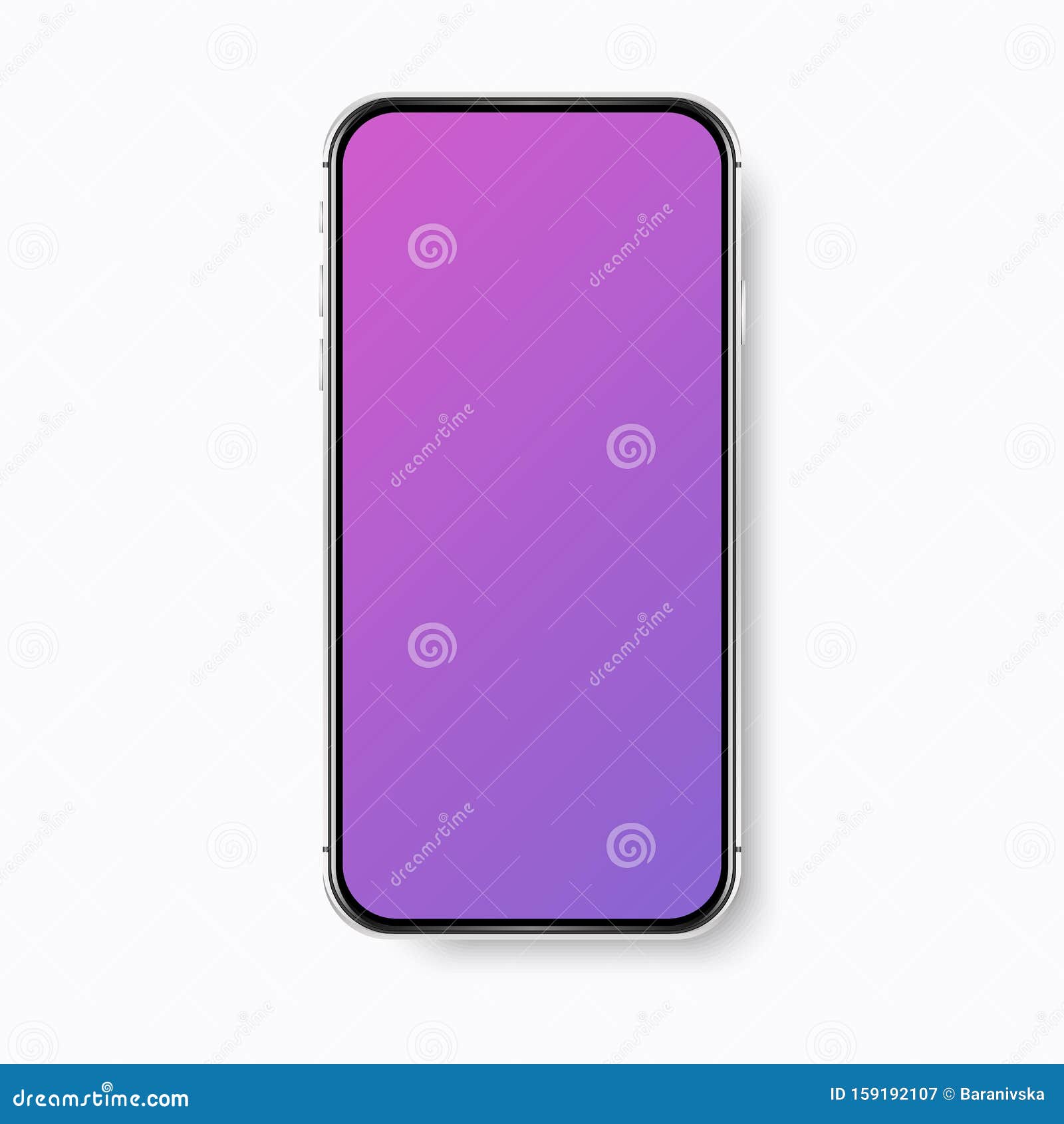 Phone silver violet stock vector. Illustration of application - 159192107