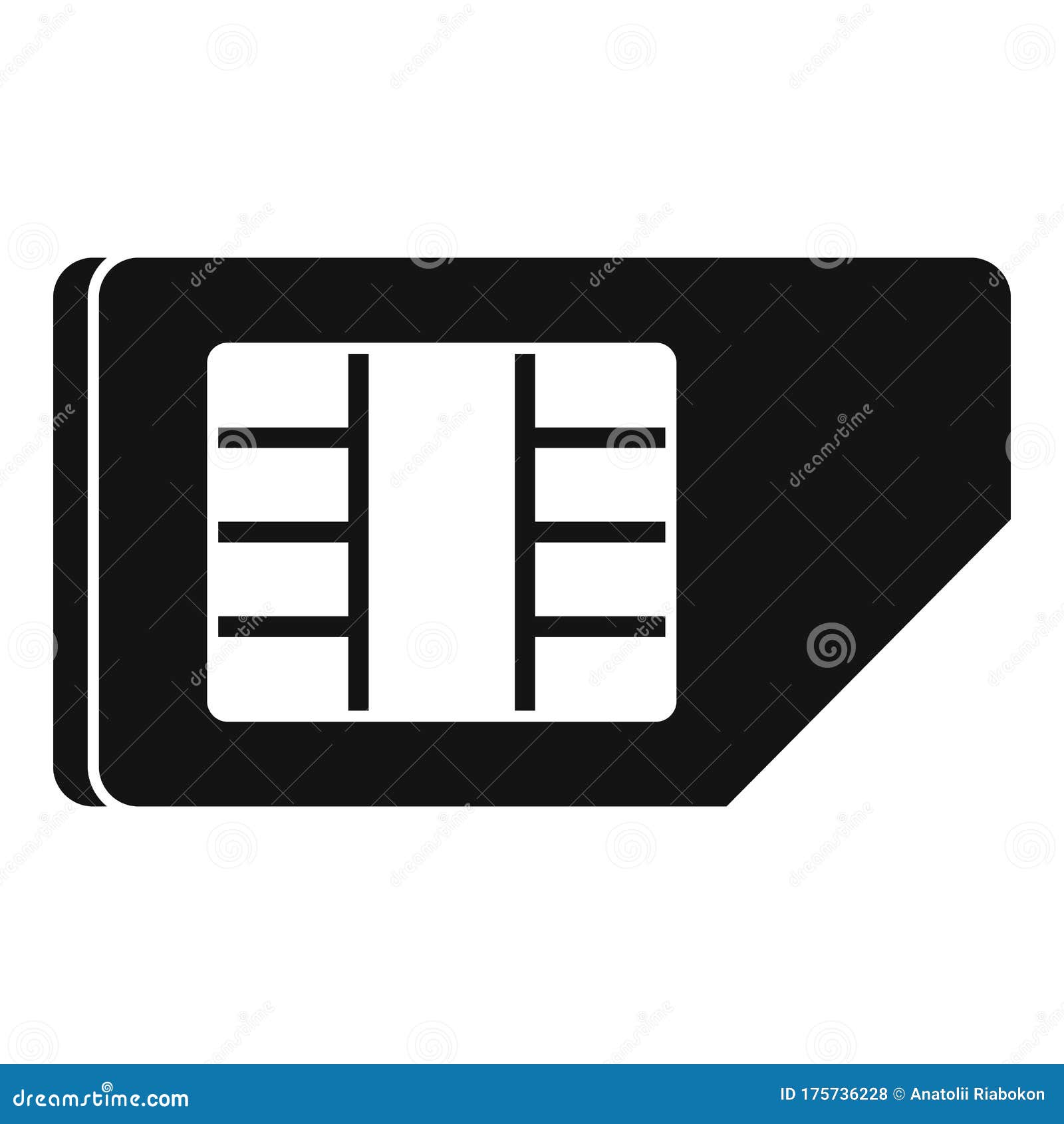 Phone Sim Card Icon, Simple Style Stock Vector - Illustration of card ...