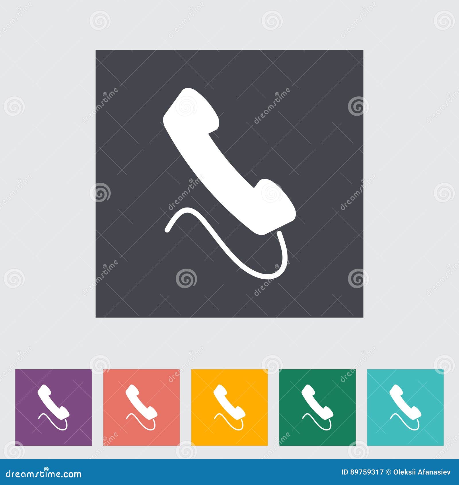 Phone single flat icon. stock vector. Illustration of assistant - 89759317