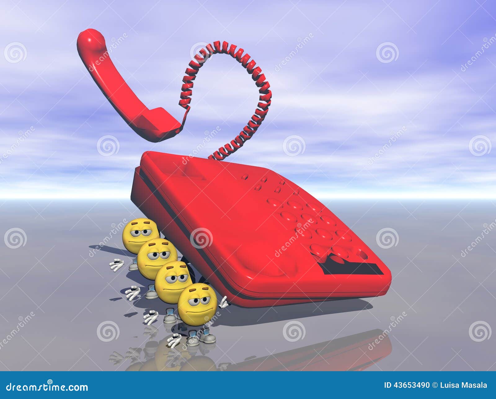 Phone and smile stock illustration. Illustration of telemarketing ...