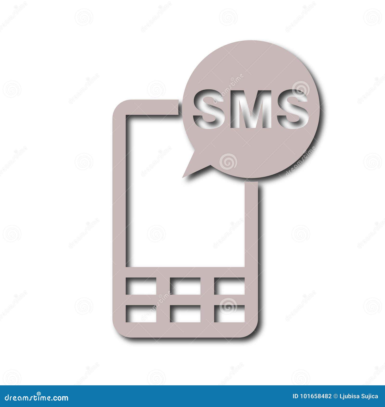 Phone SMS icon stock illustration. Illustration of glossy - 101658482