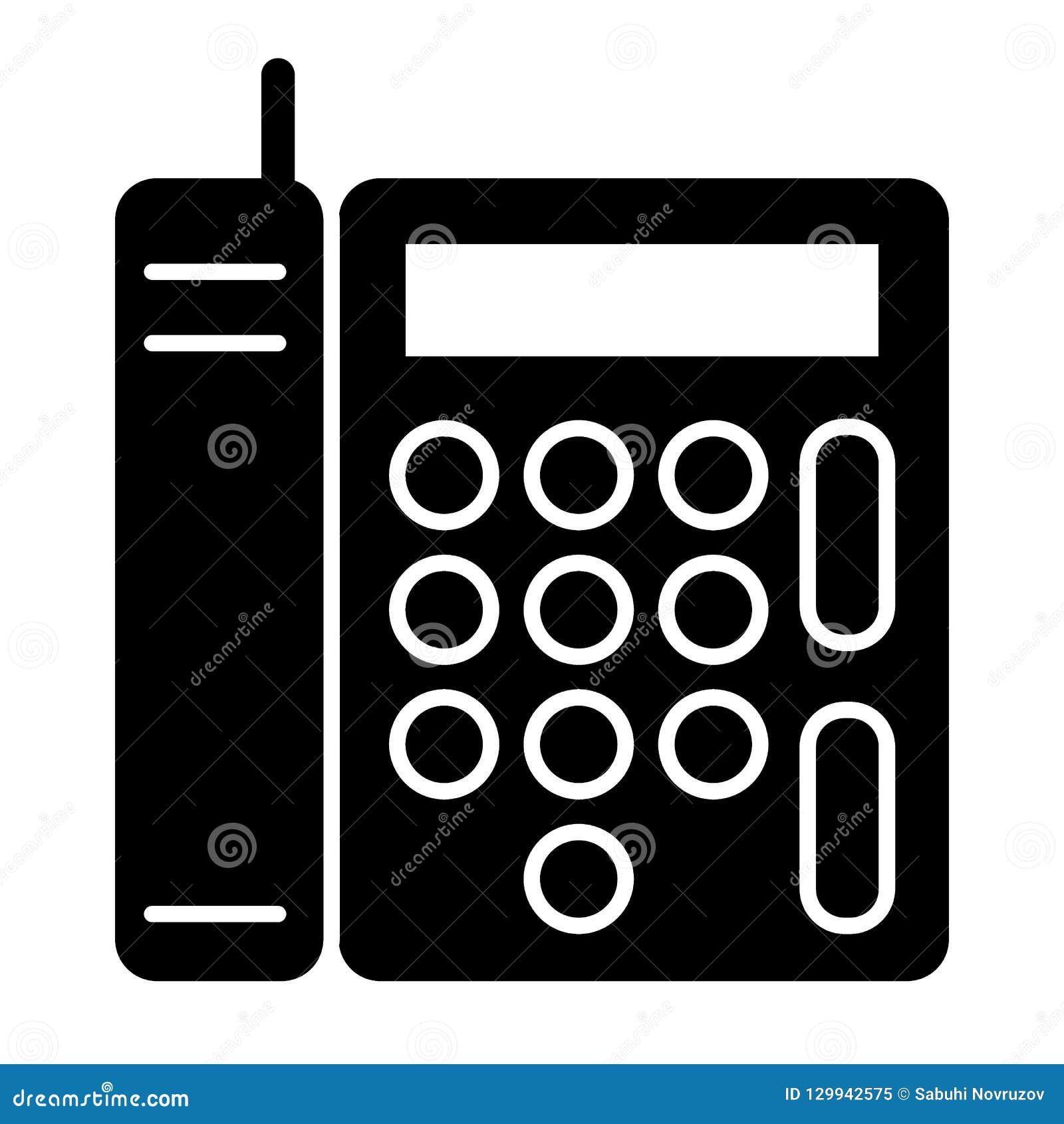 Phone Solid Icon. Call Vector Illustration Isolated on White Stock ...