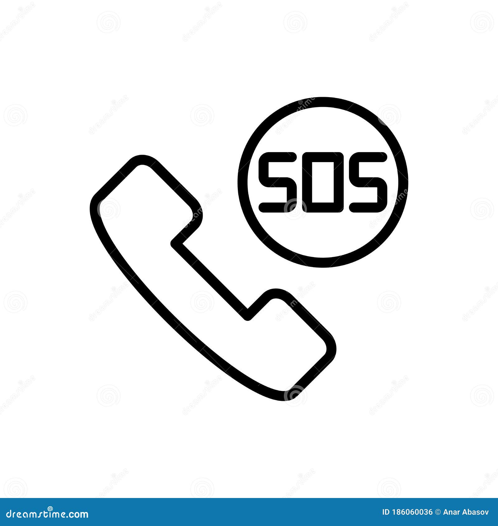 Phone, Sos Icon. Simple Line, Outline Vector Elements of Firefighters ...