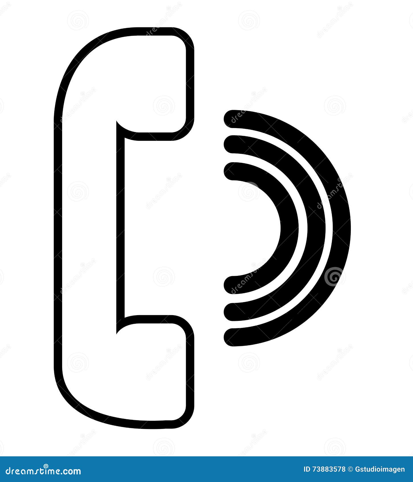 Phone Speaker Isolated Icon Design Stock Illustration - Illustration of ...