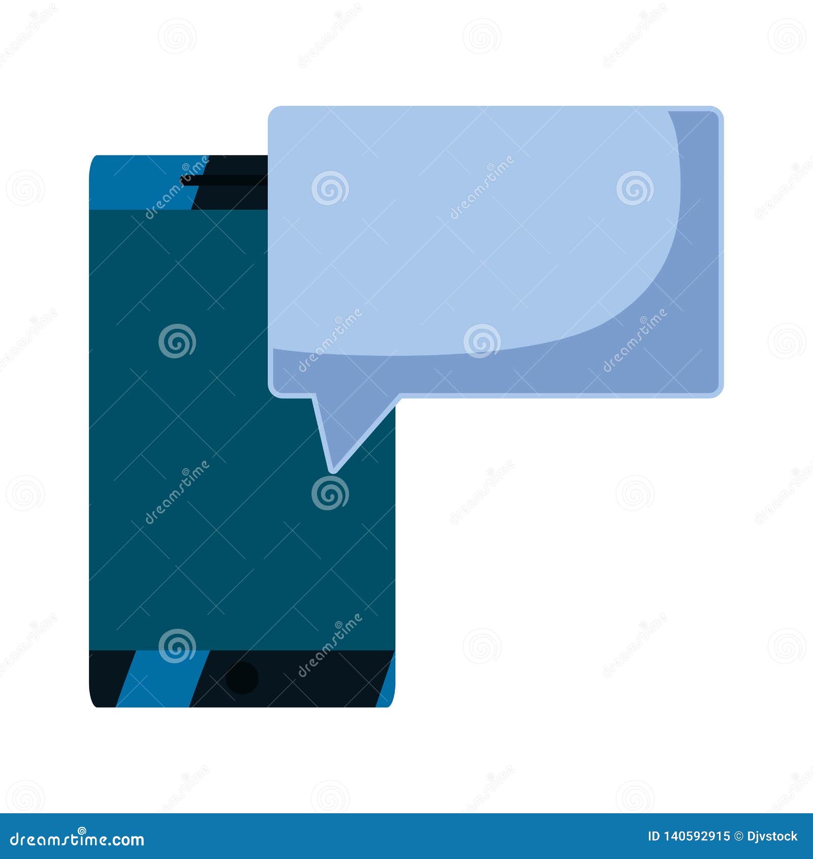 Phone speech bubble stock vector. Illustration of isolated - 140592915