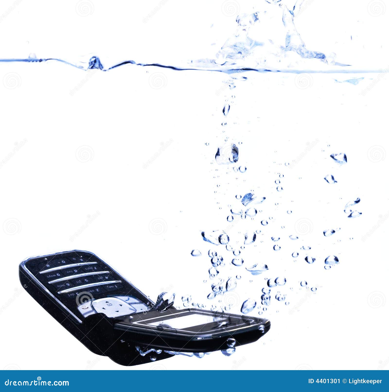 Phone Splashing into Water - High Key Stock Image - Image of failure ...