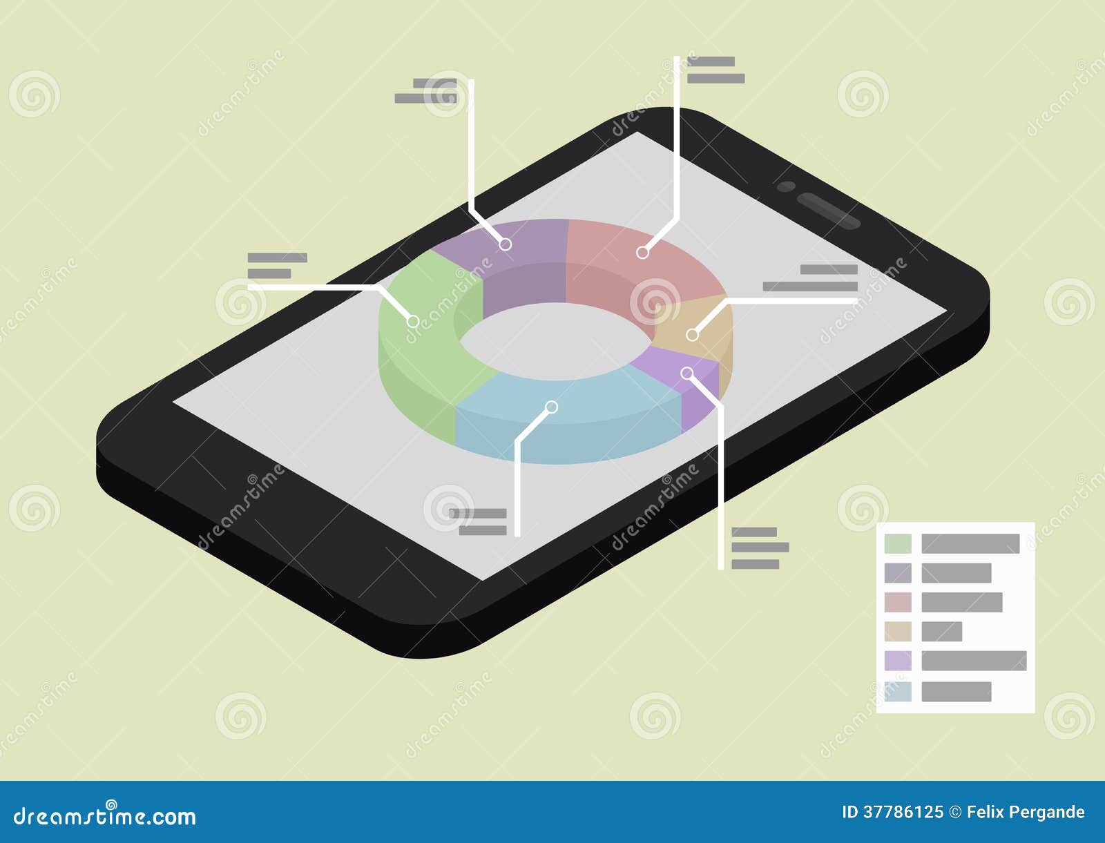 Phone statistics stock illustration. Illustration of business - 37786125