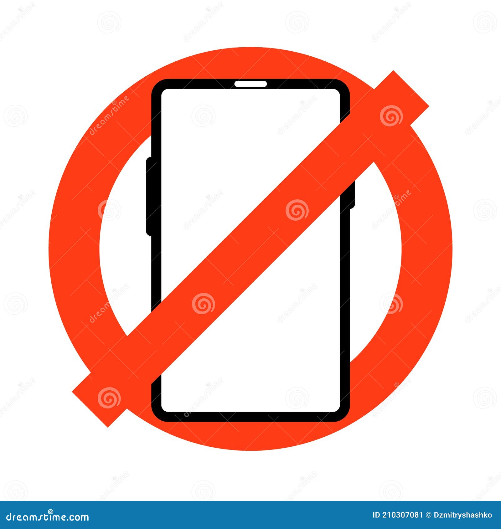 Phone Stop Sign. Clipart Image. Stock Vector - Illustration of phone ...