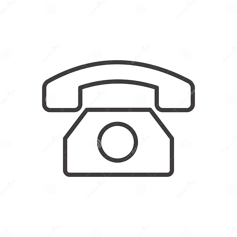 PHONE stroke icon in black stock vector. Illustration of voice - 342646043