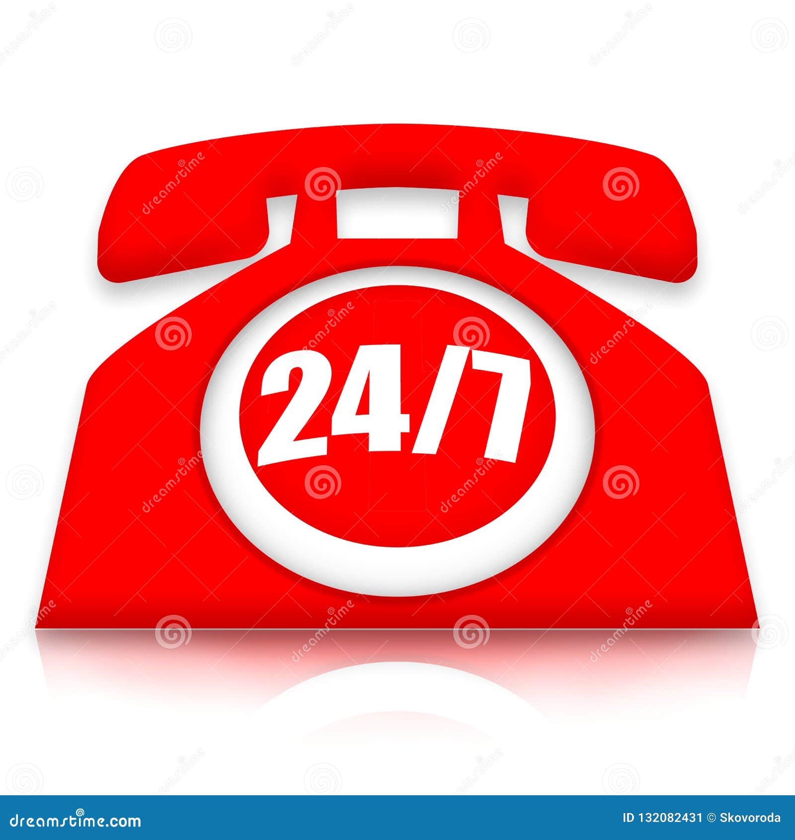 24/7 phone support stock illustration. Illustration of communication ...