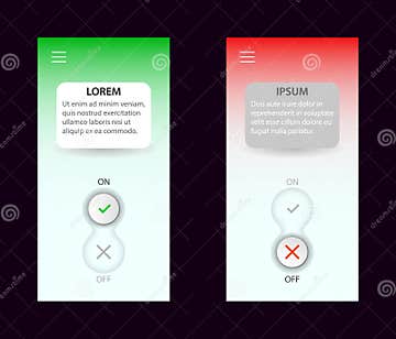 Phone Switch Icon. on Off Toggle for Design Applications Stock Vector ...