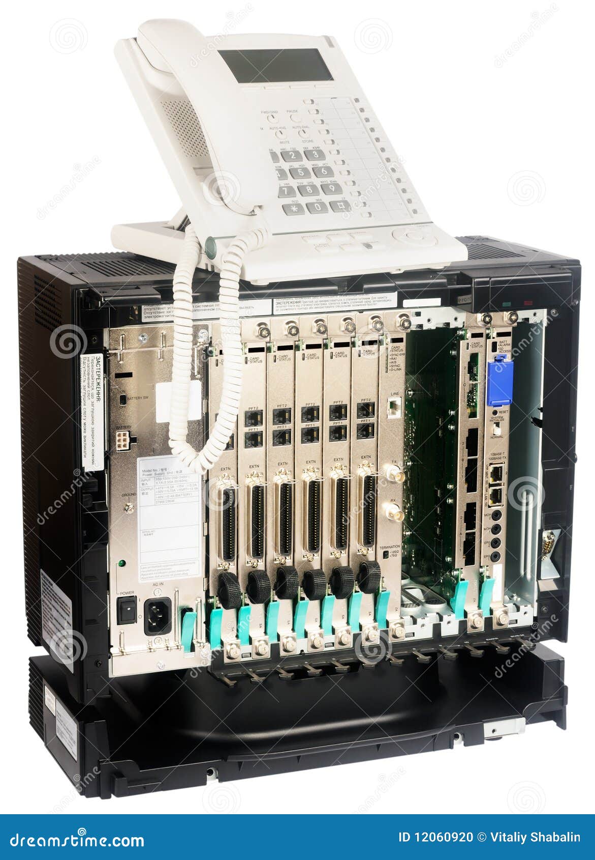 Phone switch and phone set stock photo. Image of silver - 12060920