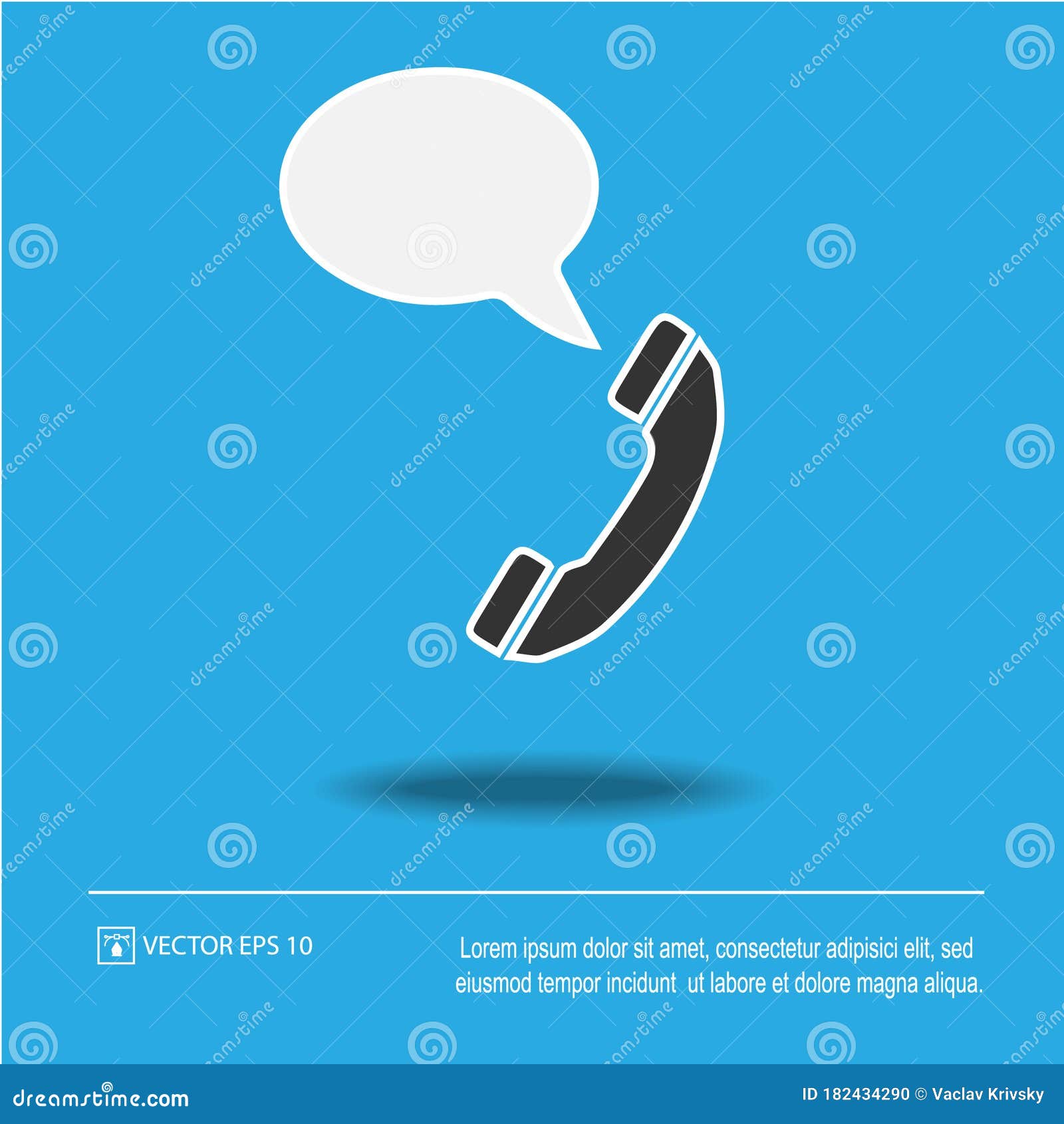 Phone Symbol and Bubble Vector Icon Eps 10. Telephone Icon Stock Vector ...