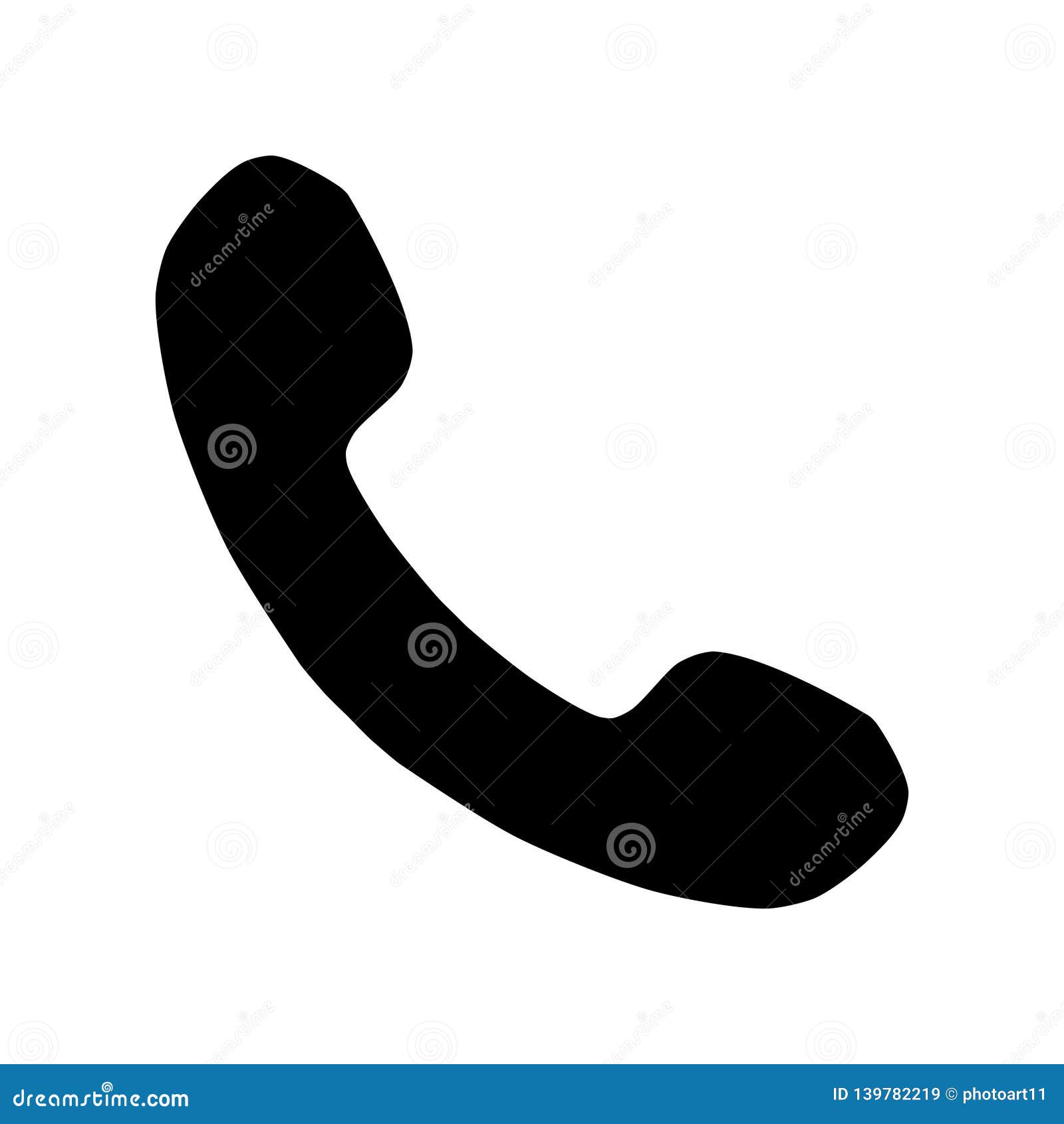 Phone Symbol Icon - Black Simple, Isolated - Vector Stock Vector ...