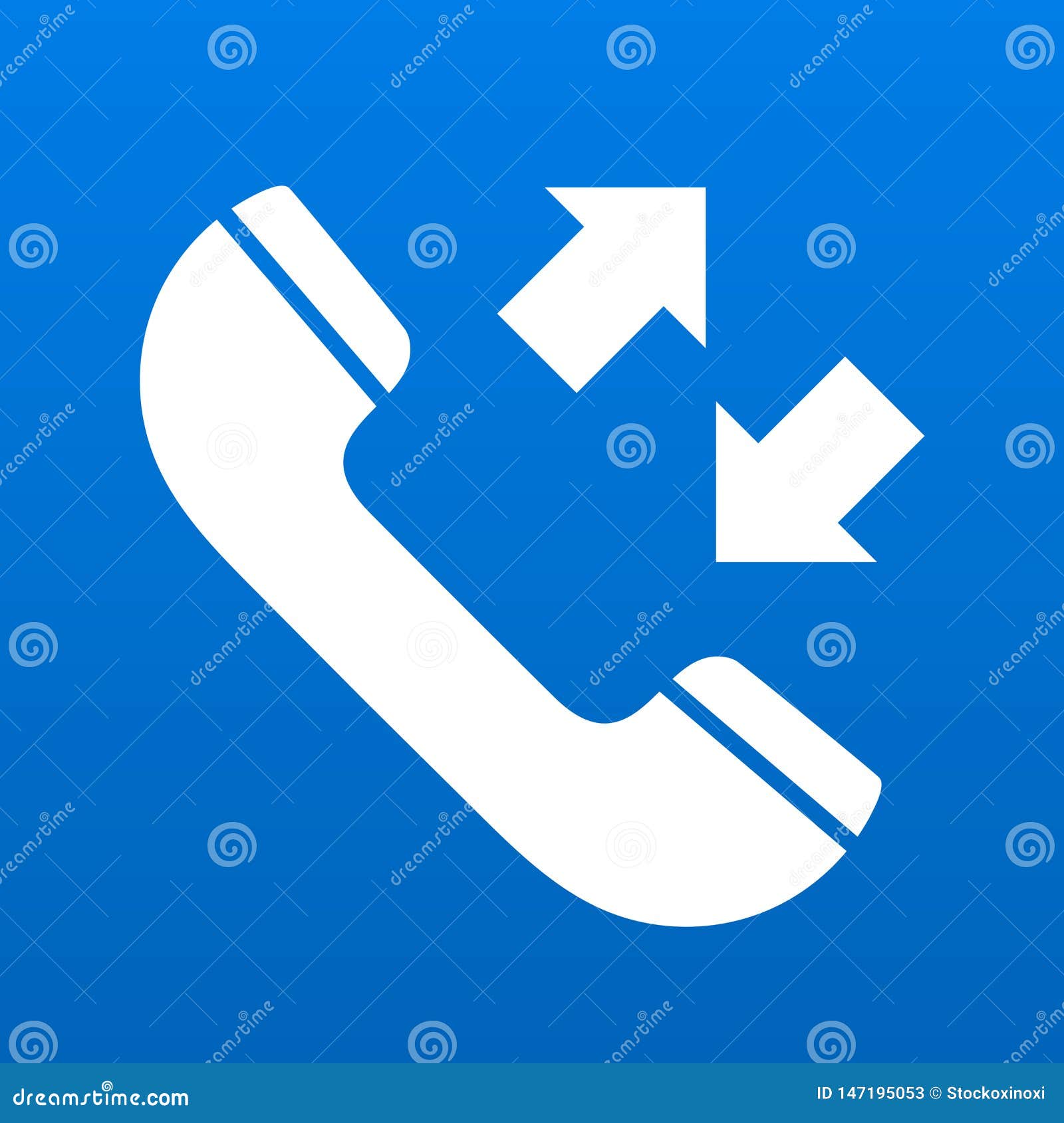 Phone Symbol for Incoming and Outgoing Communication Vector ...