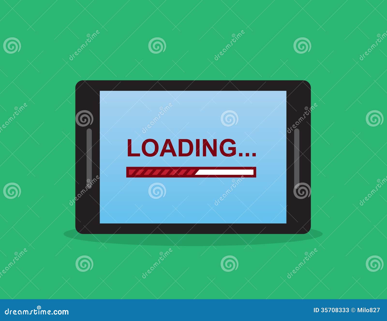 Phone or Tablet Loading stock vector. Illustration of screen - 35708333