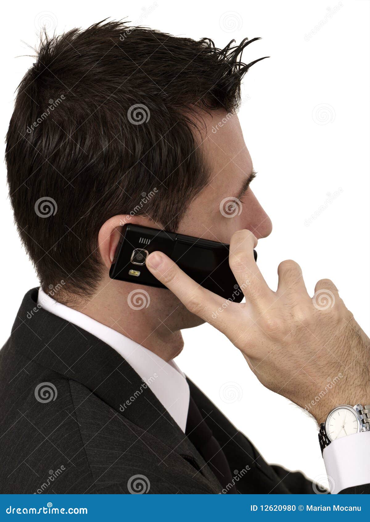 Phone talk stock photo. Image of fingers, hand, suit - 12620980