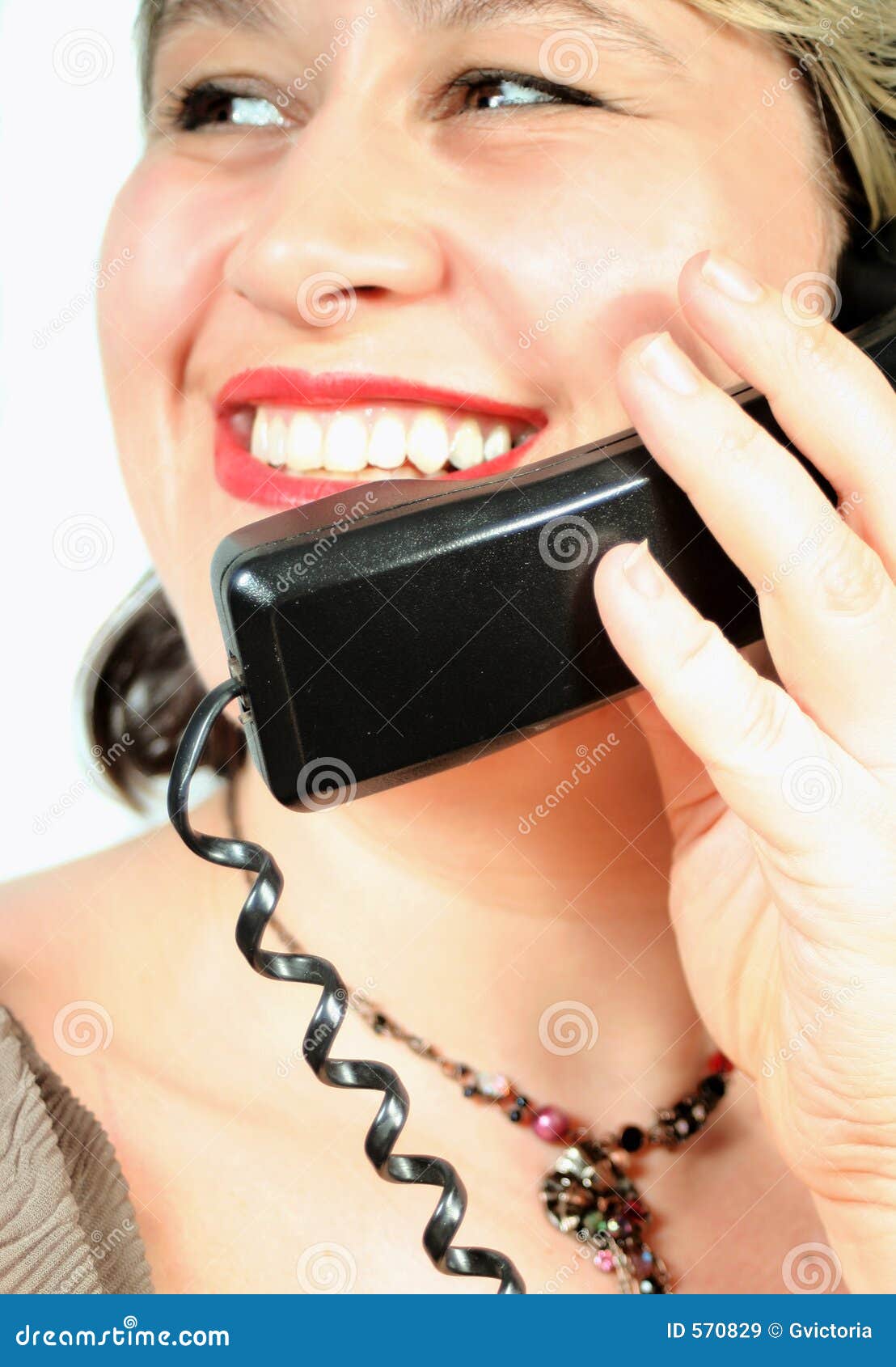 Phone talk stock image. Image of callers, cheerful, beauty - 570829