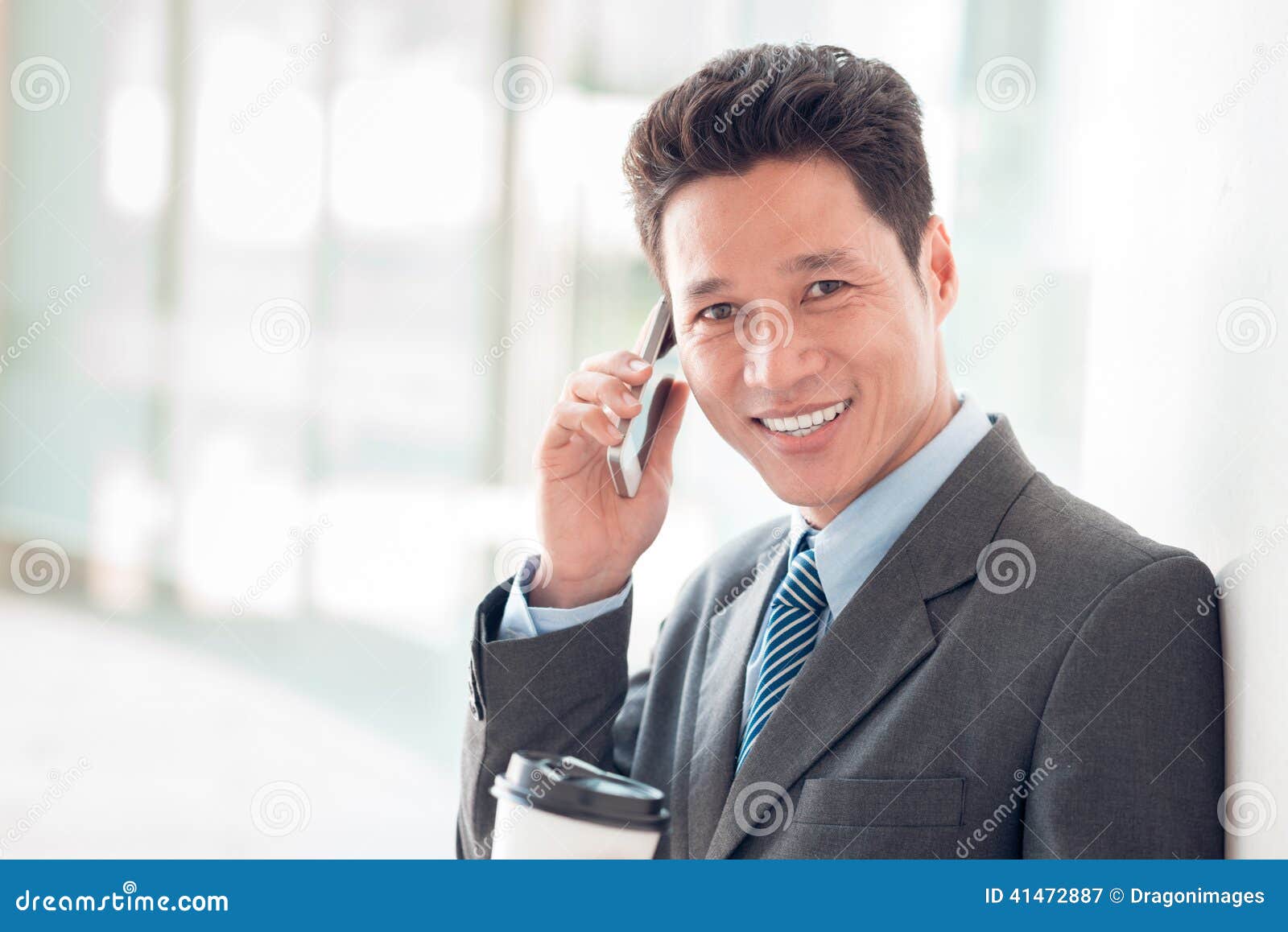 Phone talk stock image. Image of copyspace, aged, happy - 41472887