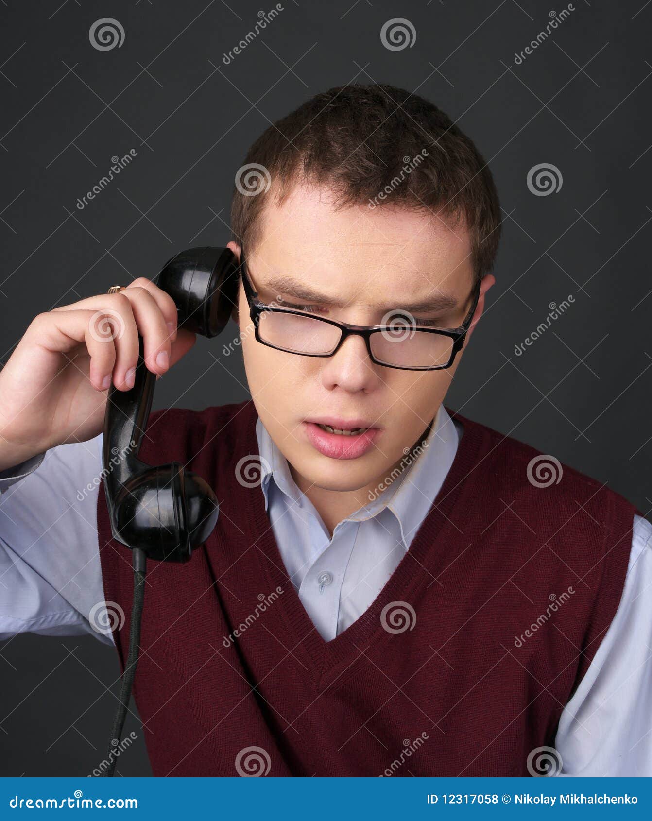 Old Fashion Gray Phone Handset Stock Photos - Free & Royalty-Free Stock ...