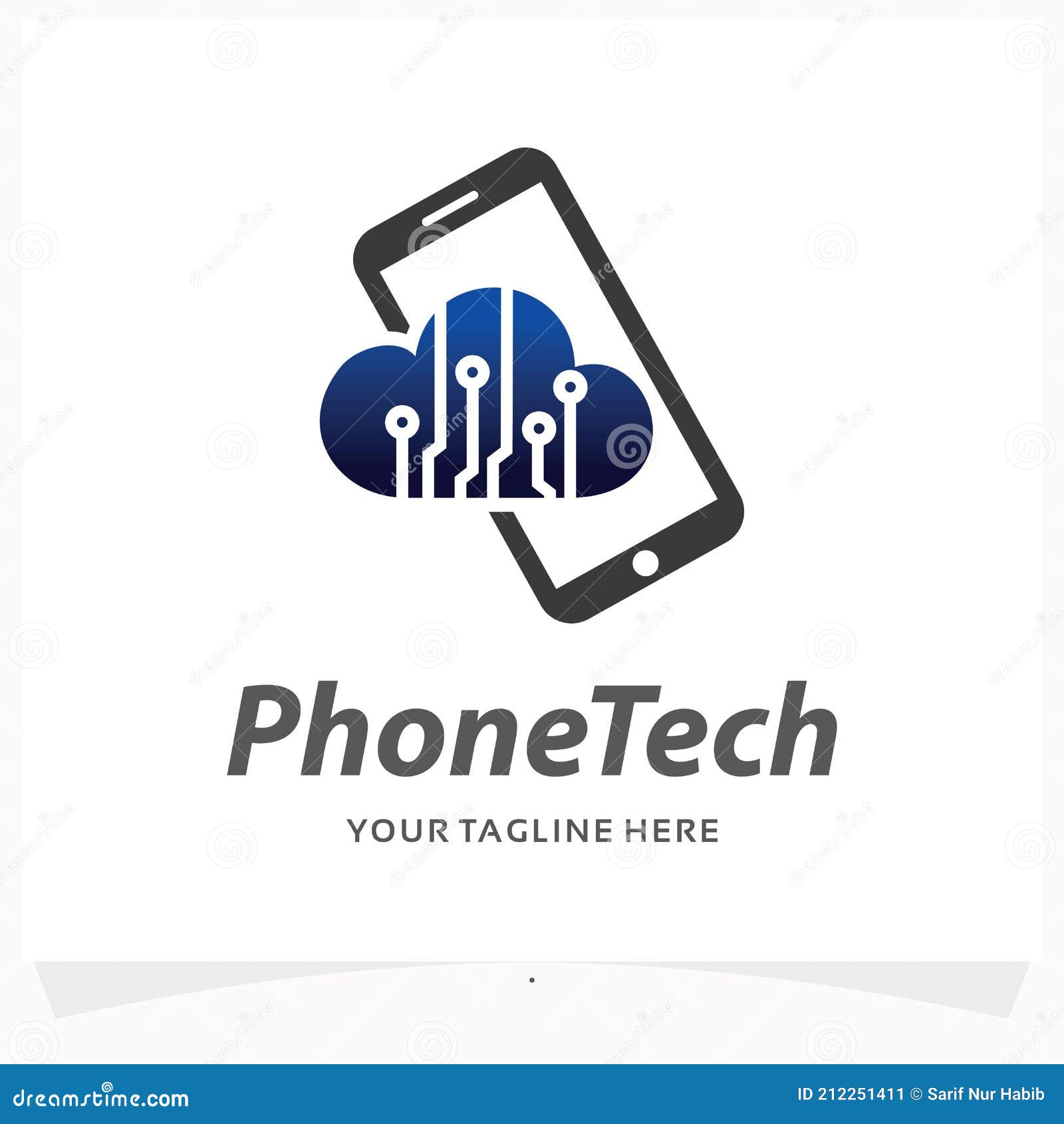 Phone Tech Logo Design Template Stock Vector - Illustration of mobile ...