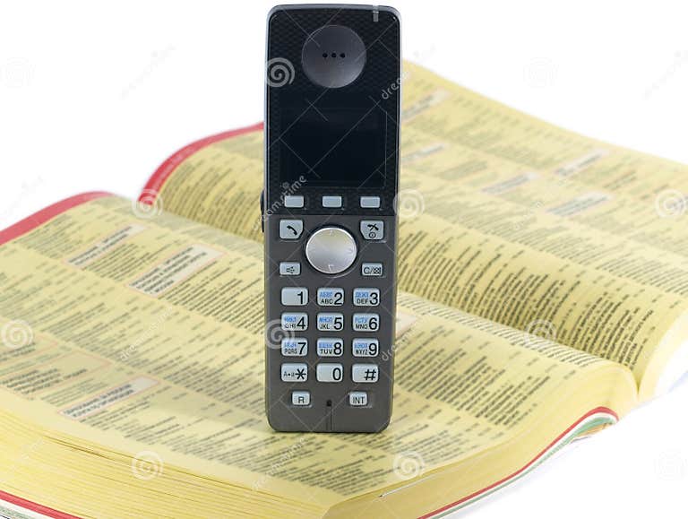 Phone and Telephone Directory Stock Image - Image of book, pages: 9695455