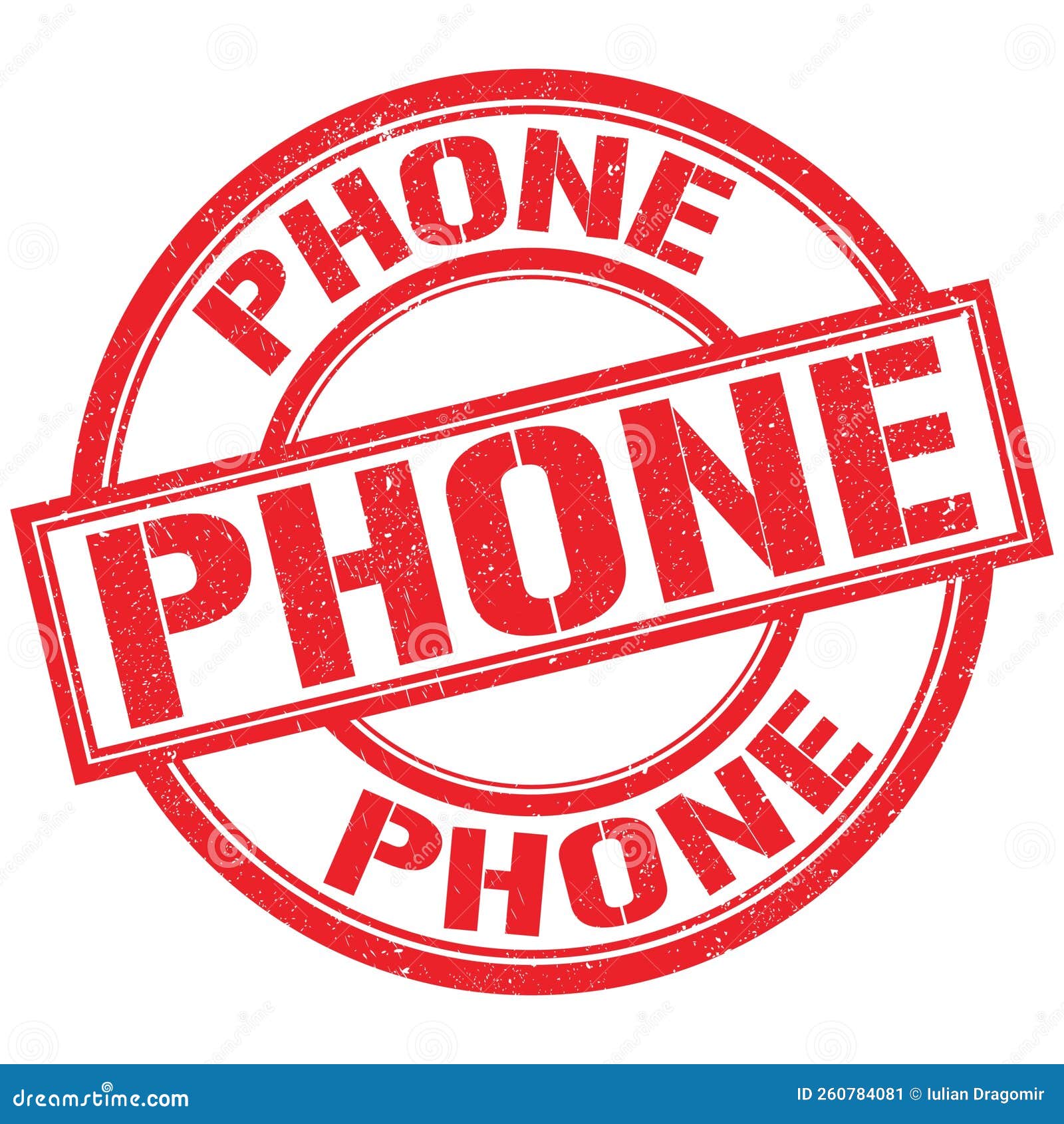 PHONE Text Written on Red Stamp Sign Stock Illustration - Illustration ...